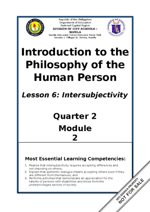 Iwrbs Module 1 - Quarter 1 – Module 1: Concept, Elements and Characteristics of Belief Systems ...