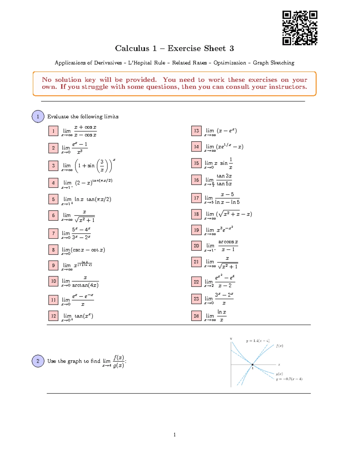 Calculus 101: Derivative Definition Practice Problems - Studocu