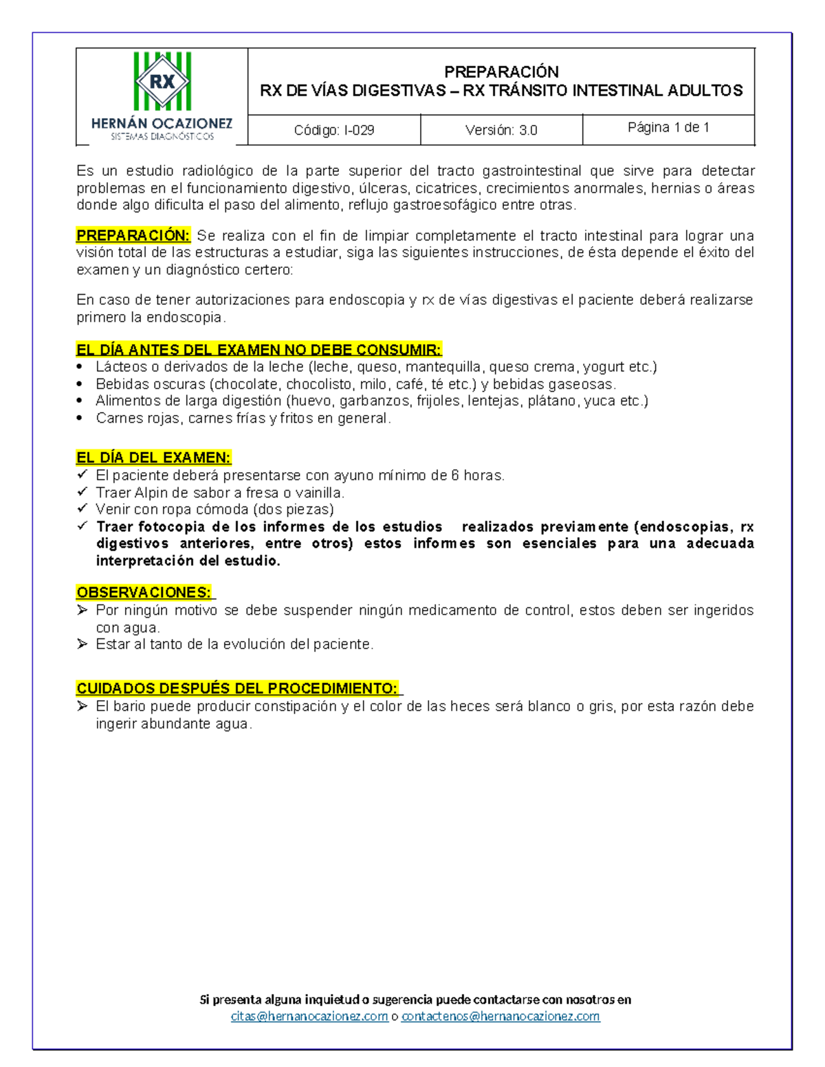 Preparación Radiografía VÍAS Digestivas - Tránsito Intestinal Adultos ...