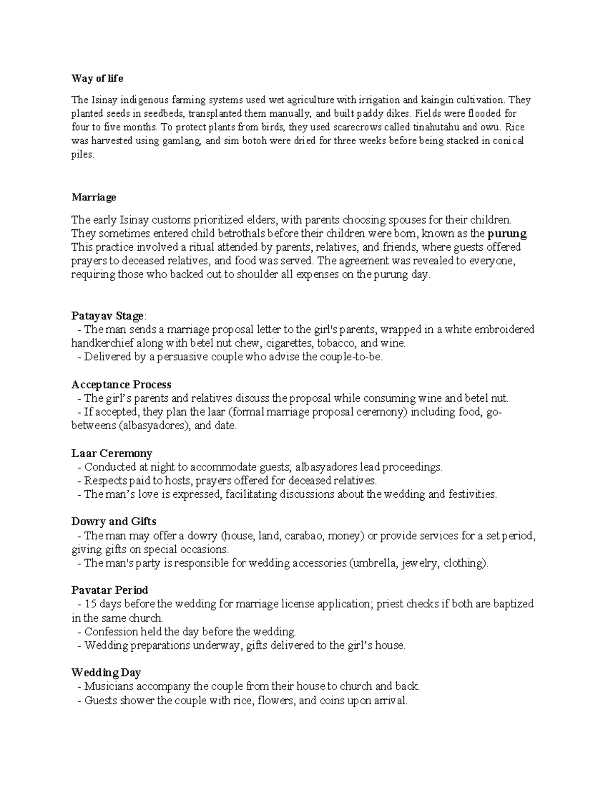 Isinay Indigenous Practices: Farming, Marriage, and Mourning Systems ...