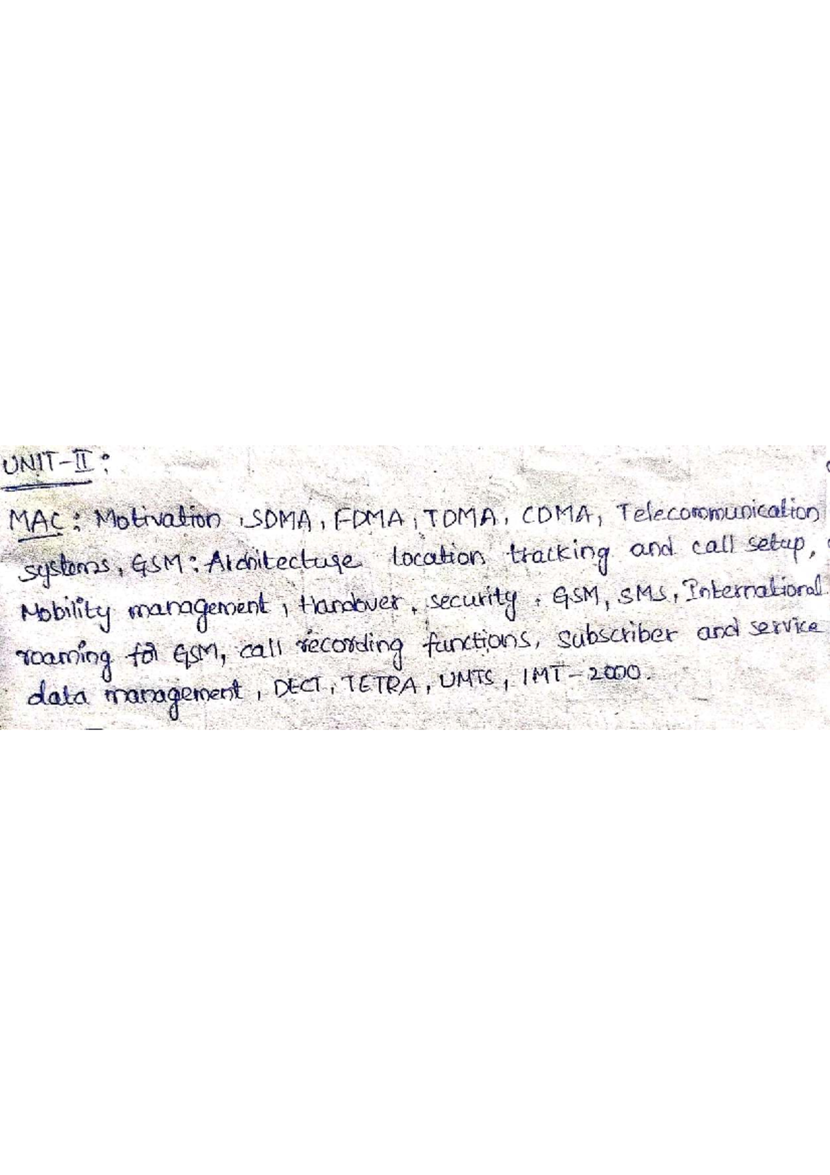 Mc unit-2 - It is mobile computing lecture - MAC: Motivation ,SDMA ...
