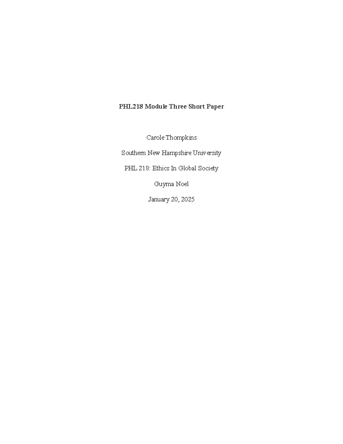 PHL218 Module 3 Short Paper: Ethical Conflicts in Yellowstone - Studocu