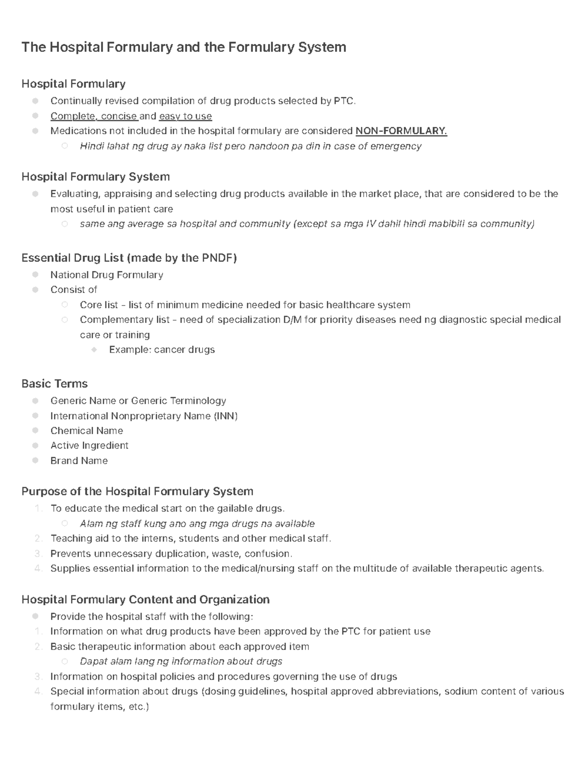 Hospital Formulary & System Overview: Essential Drug Info and Policies ...