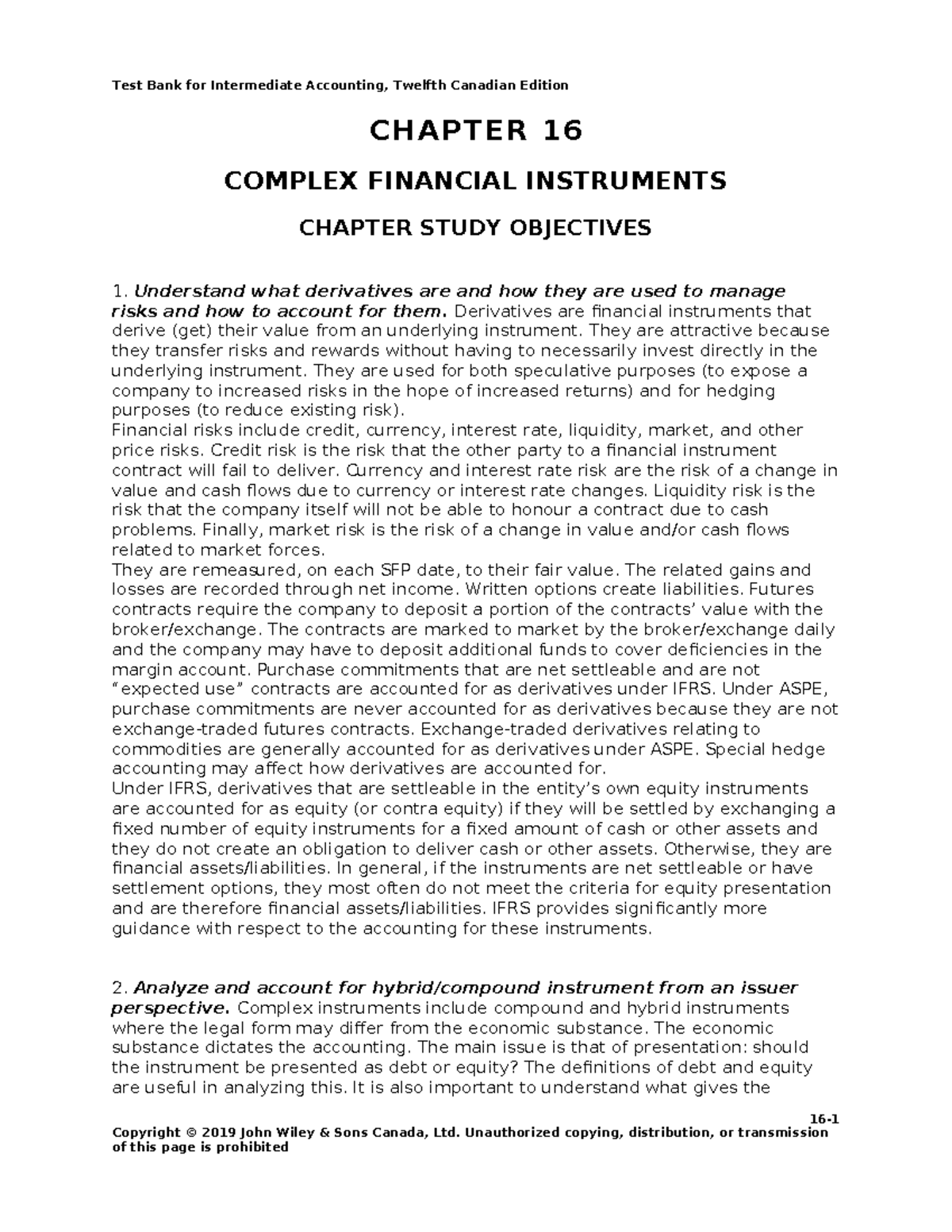 Test Bank for Intermediate Accounting (CPA: Financial Reporting ...