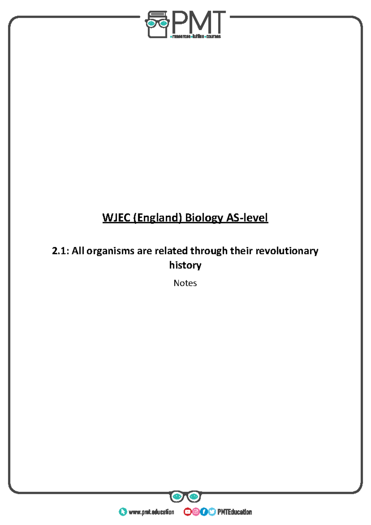WJEC Biology 2.1: Notes on Biodiversity & Classification - Studocu