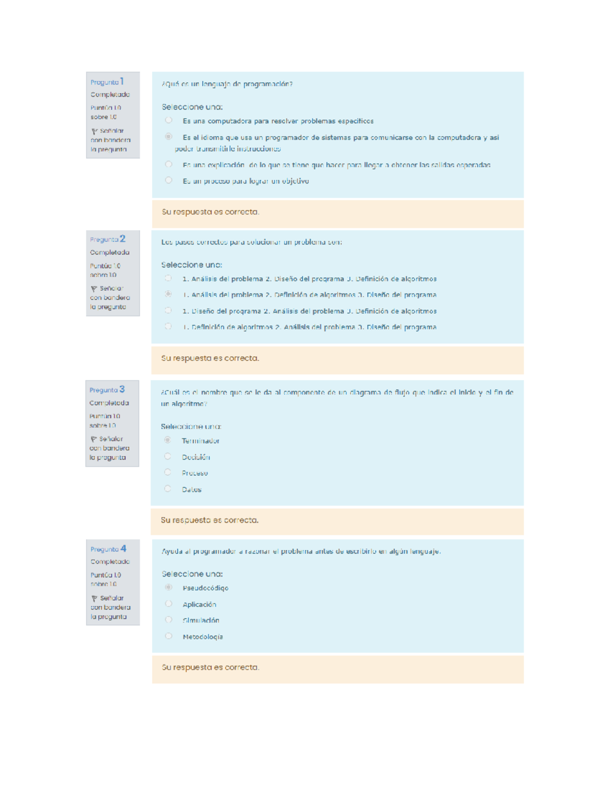 Semana 1 Examen Programación Estructurada - Pregunta 1 es un lenguaje de programación ...