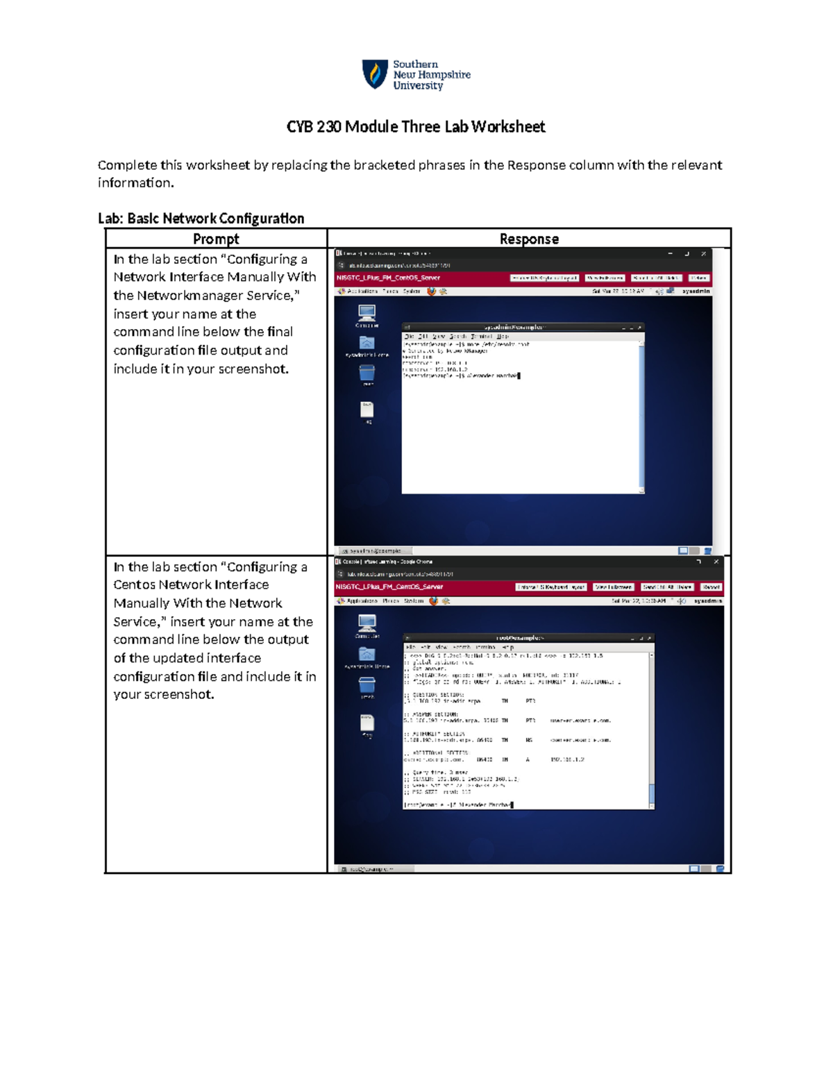CYB 230 Module Three Lab Worksheet - CYB 230 Module Three Lab Worksheet Complete this worksheet ...