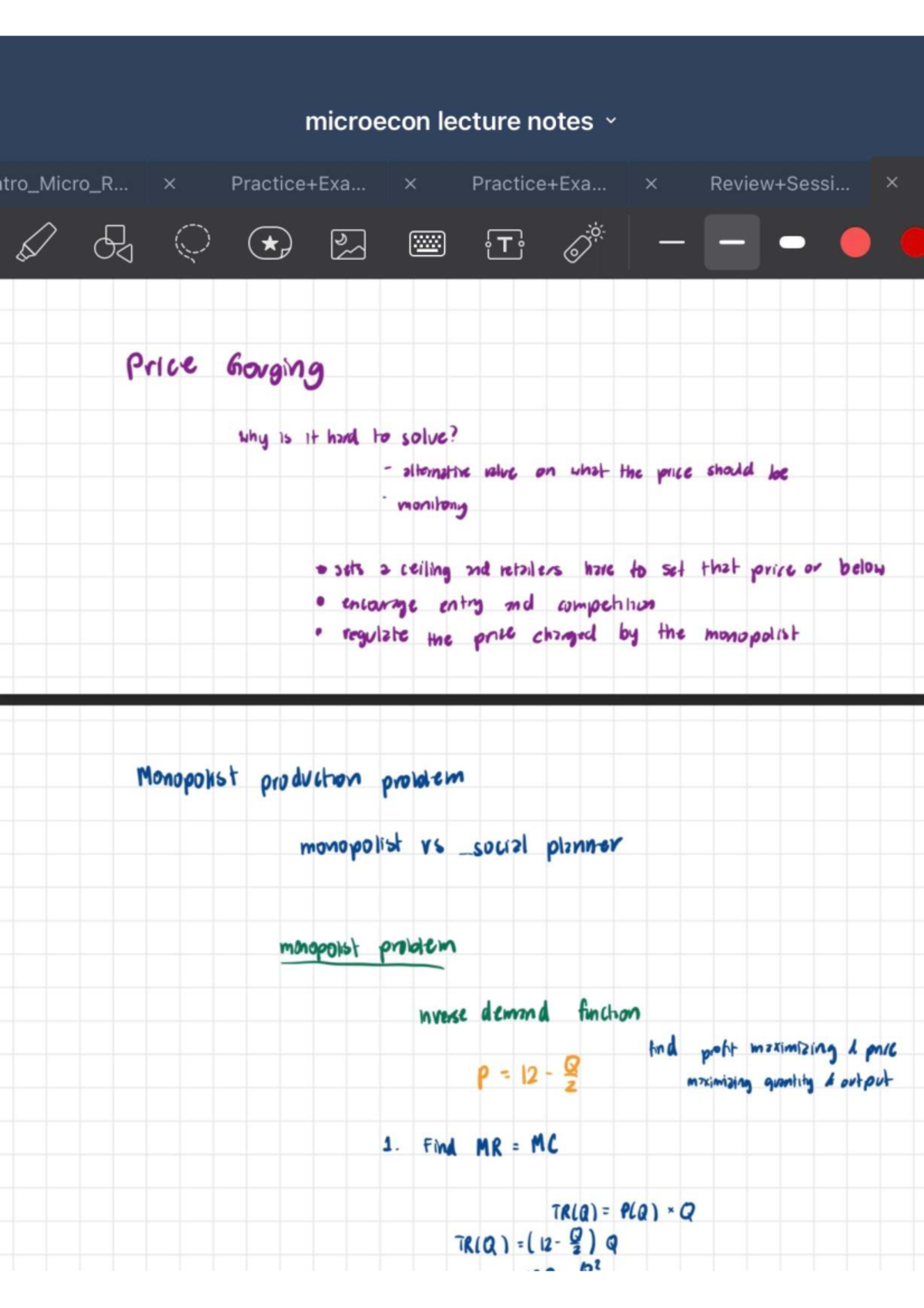 Microecon Lecture Notes: Price Gouging & Monopolist Issues - Studocu