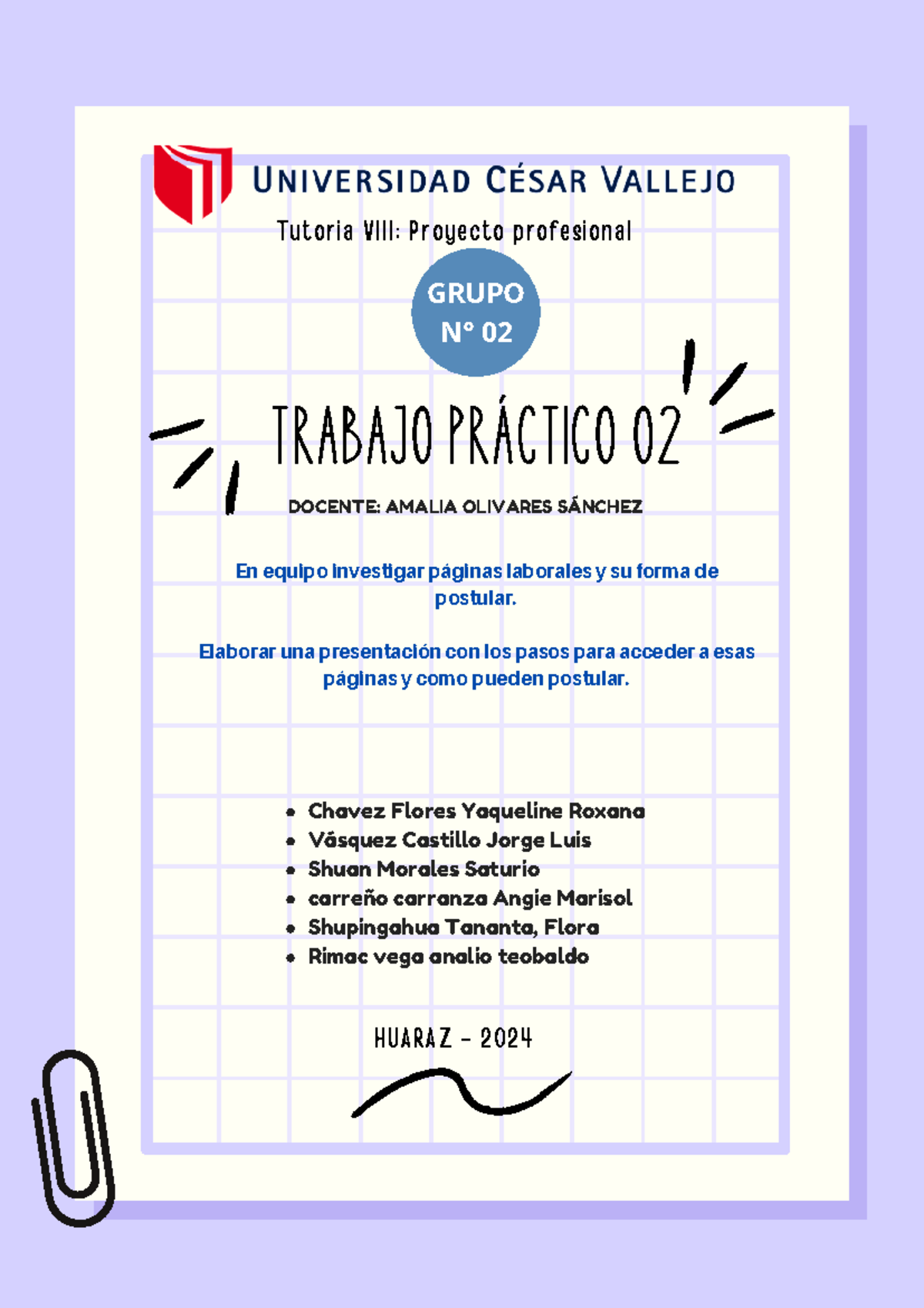 Trabajo Grupal 2 - Tutoria VIII: Cómo Postular a Páginas Laborales - Studocu