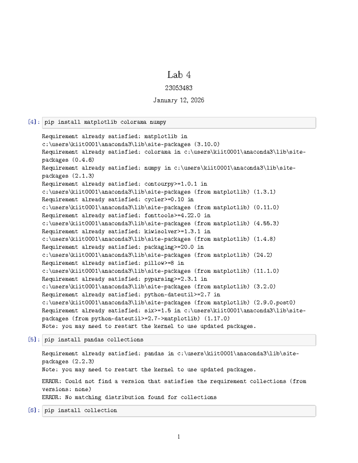 Lab 4 - Python Package Installation and BFS Implementation 23053483 ...
