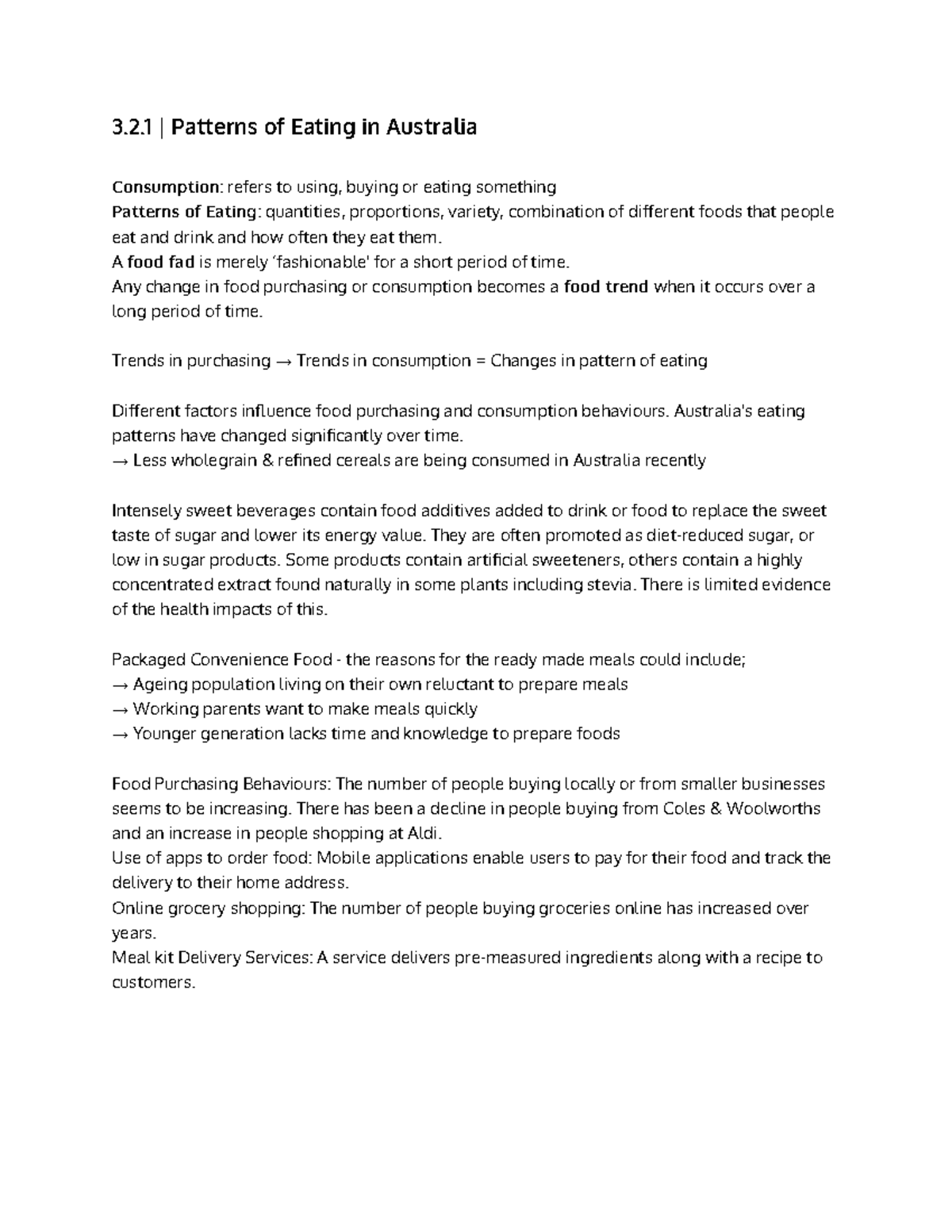 VCE Food Studies Unit 3: Patterns of Eating & Social Influences in ...
