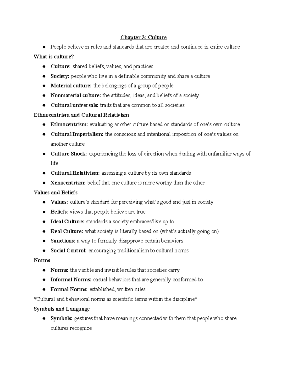 Chapter 3 Culture (1) - Chapter 3: Culture People believe in rules and ...
