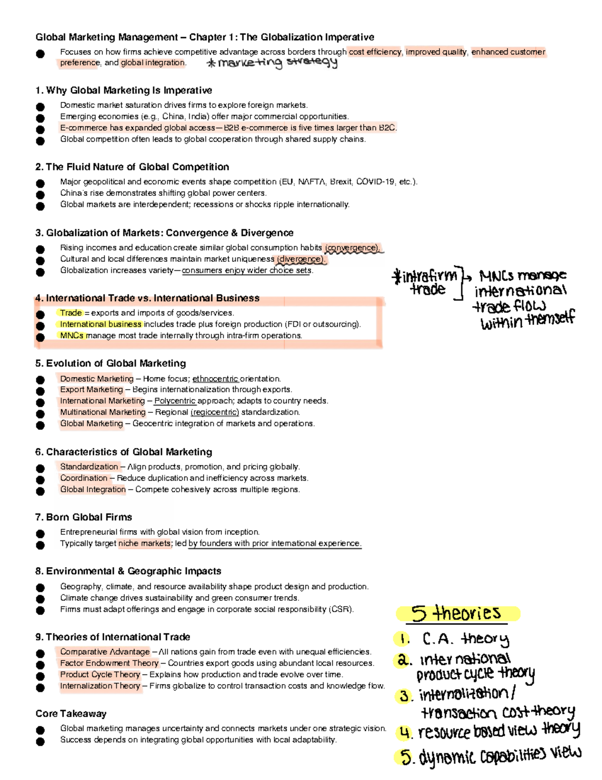 Global Marketing Management (MKT 101) Chapter 1: The Globalization ...