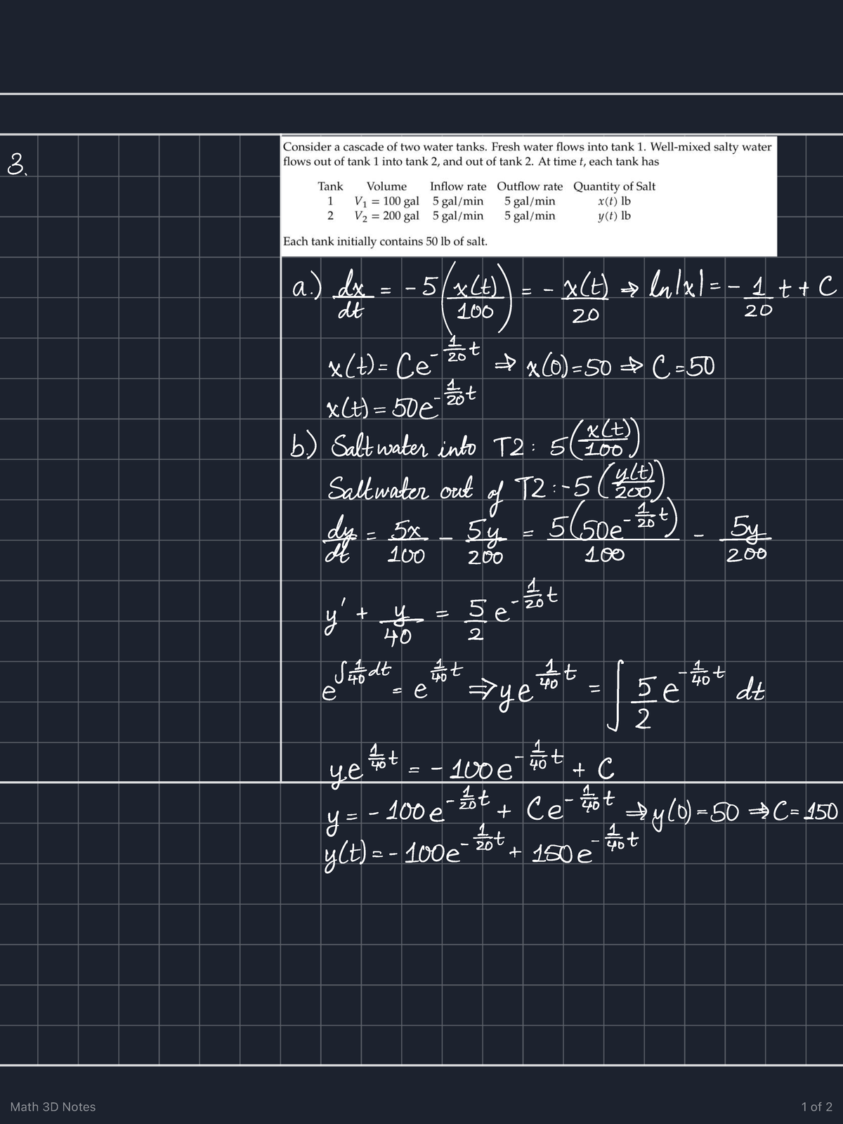Math 3D Homework Notes - Document 2 - Studocu