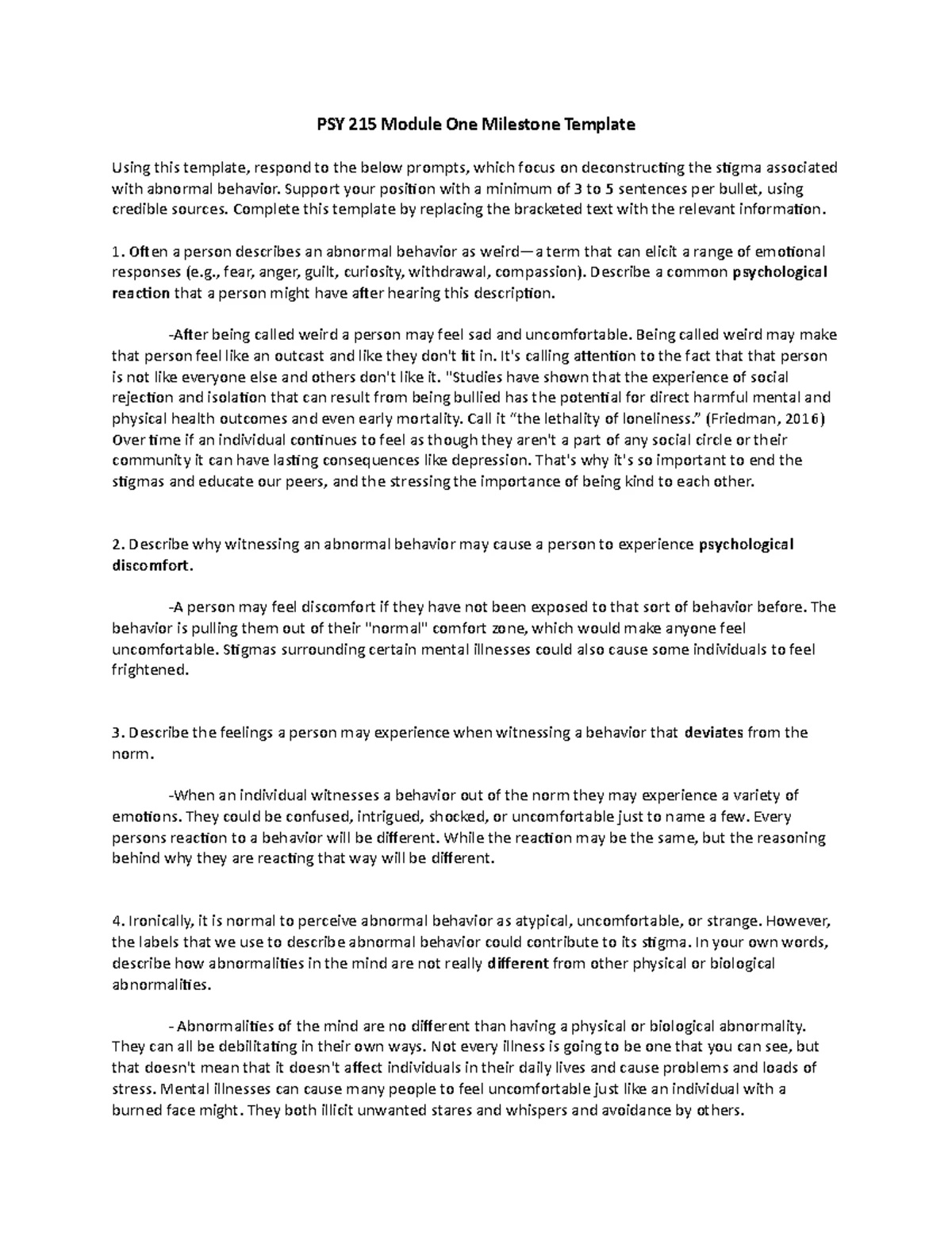 PSY-491 Module 3 Milestone - Describe how you would apply a specific ...