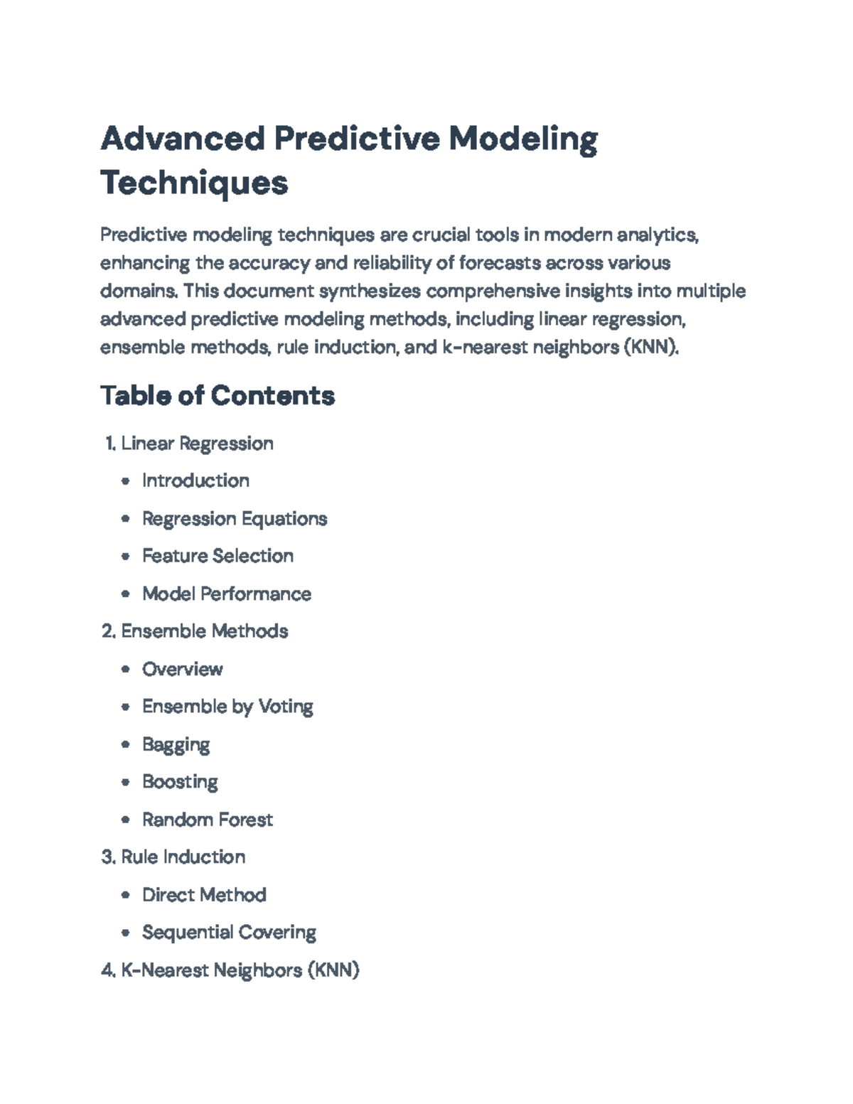 Advanced Predictive Modeling Techniques: An Analytical Overview ...