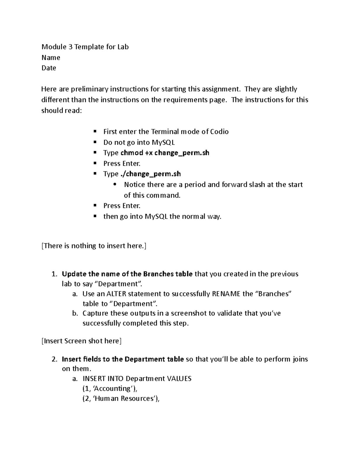 Module 3 - Template for Lab - Module 3 Template for Lab Name Date Here are preliminary ...