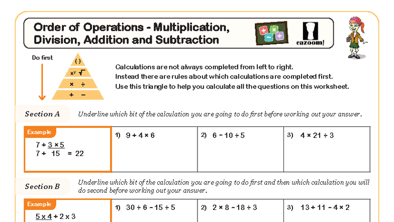 GCSE Maths: Order of Operations (BODMAS) Worksheet - Foundation - Studocu