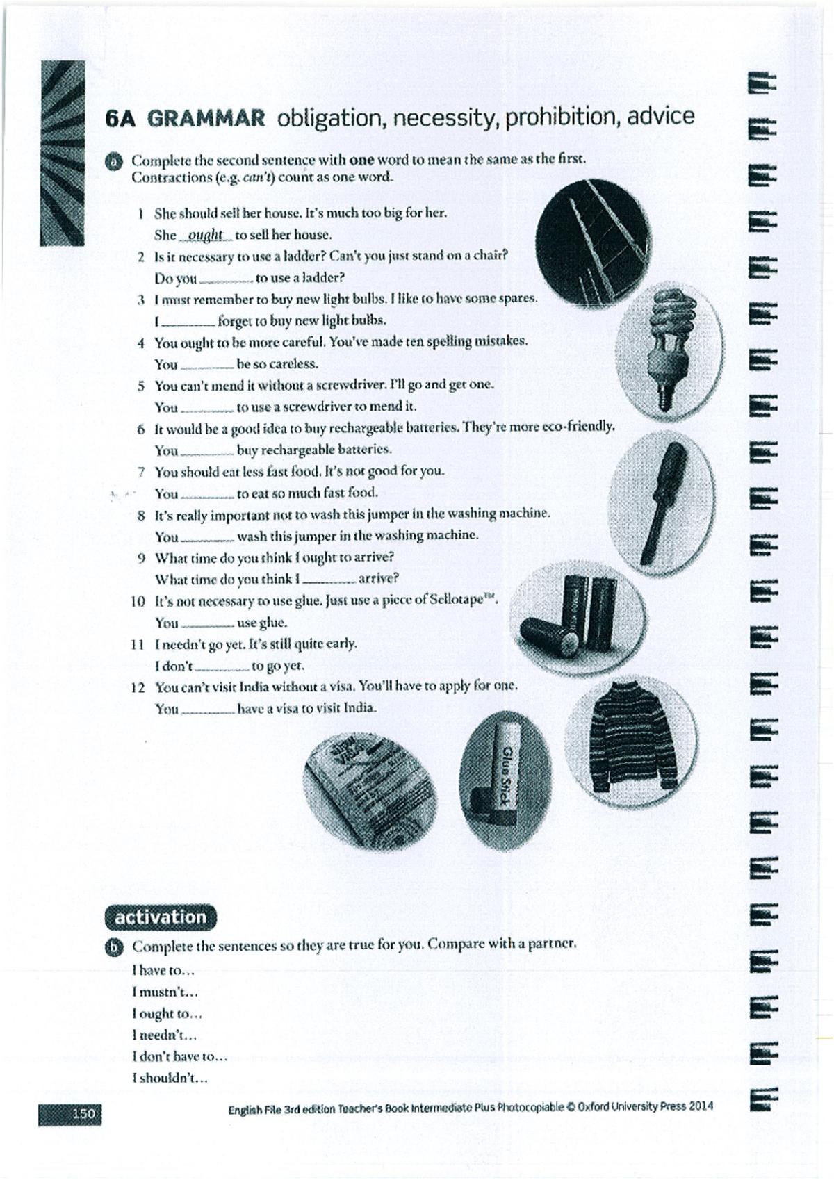 6A Grammar: Obligation, necessity, prohibition, advice - Extra grammar ...