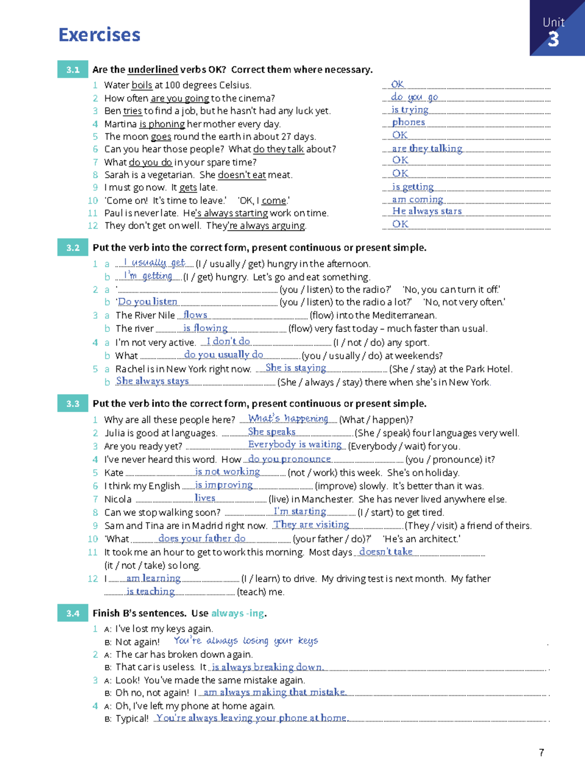 235 7-English-Grammar-in-Use: Unit Exercises on Verb Forms - Studocu
