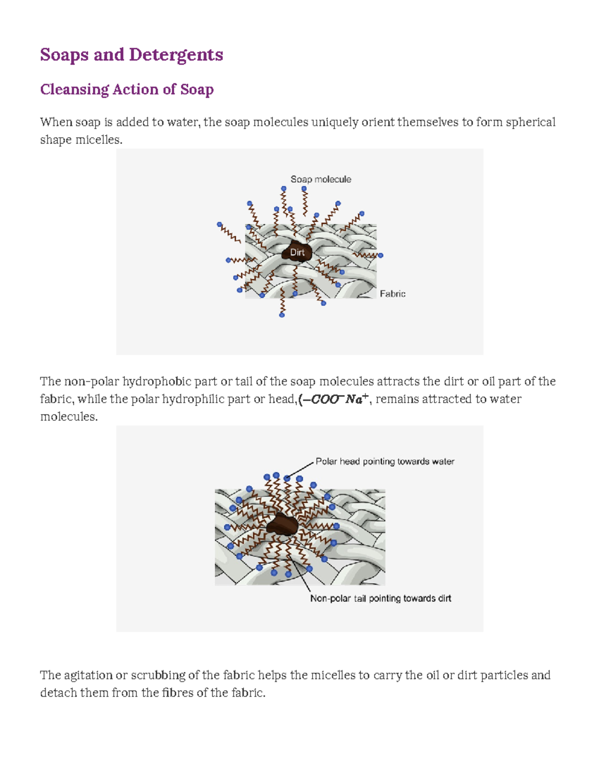 Carbon and Its Compounds: Soaps, Detergents, and Bonding Concepts - Studocu