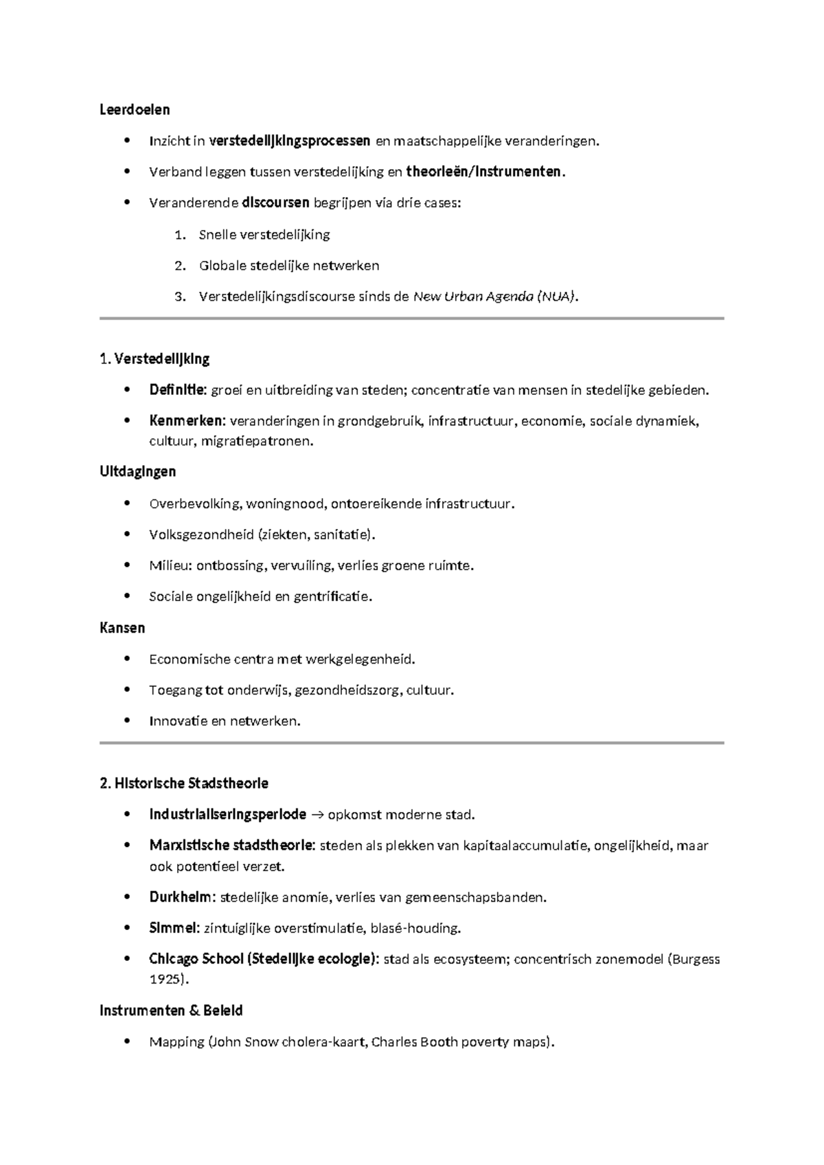 Lecture Notes on Urbanization: Insights and Challenges - Studeersnel