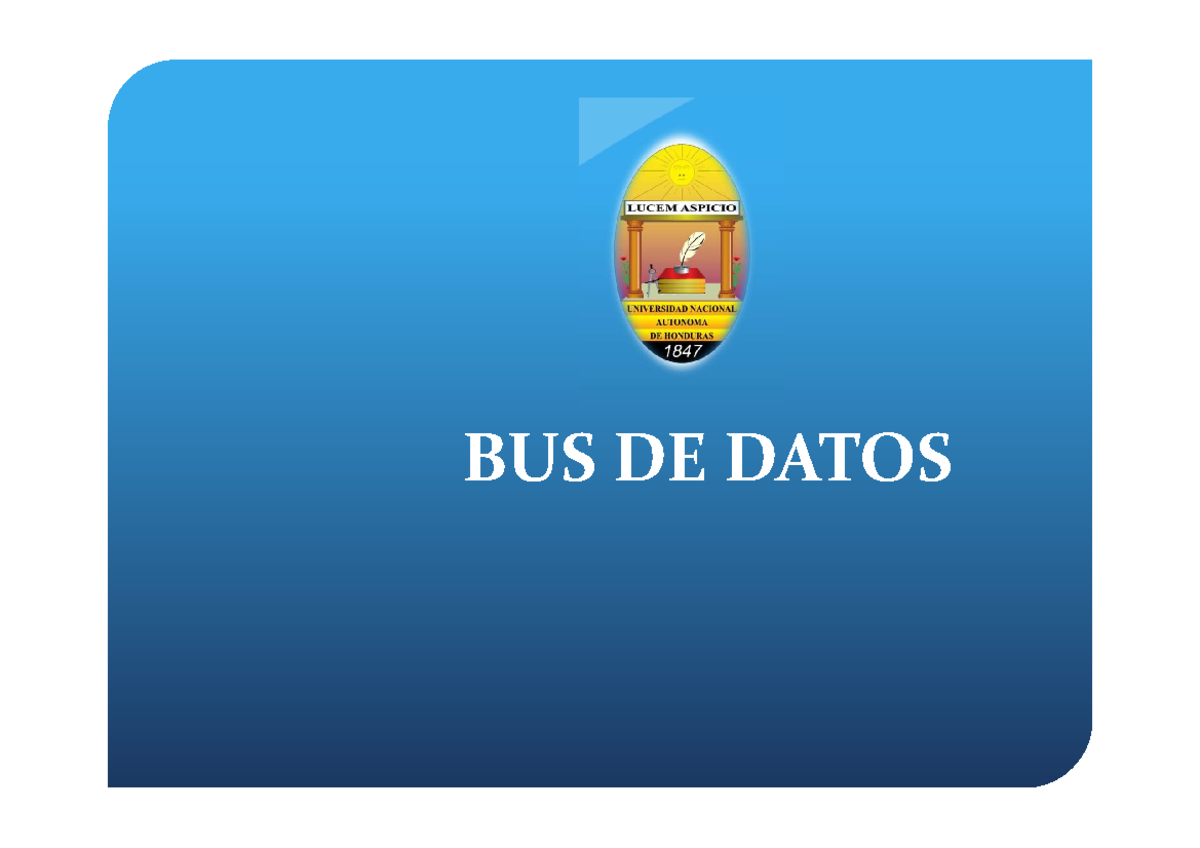 Bus de Datos: Explicación y Tecnologías Relacionadas - 13 - Studocu