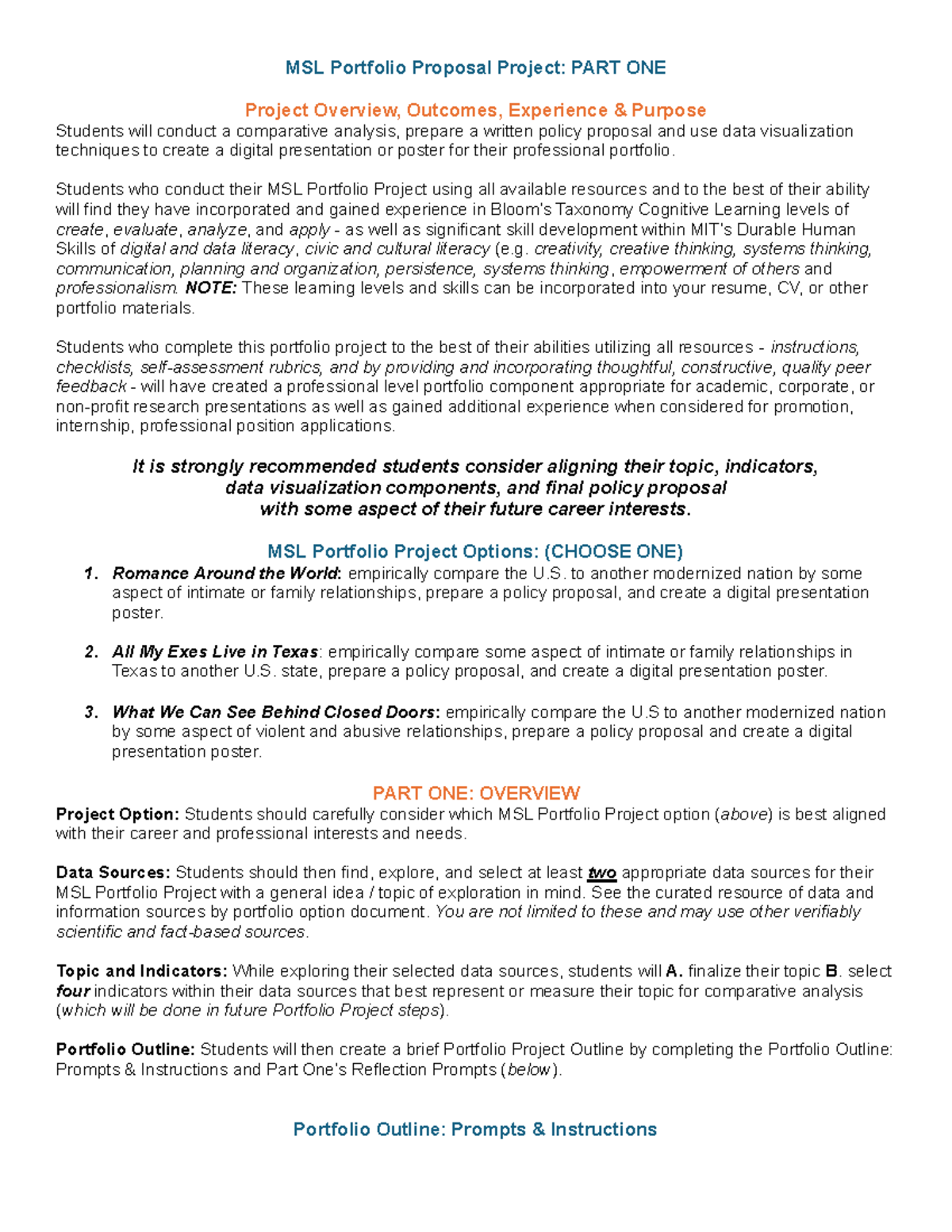 MSL Portfolio Project: Comparative Analysis & Policy Proposal Outline ...