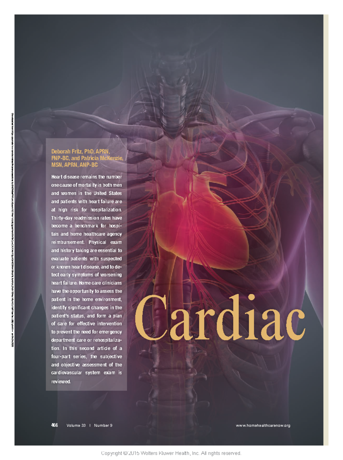 Cardiac Assessment Notes (Course Code: NUR 220) - Overview & Guidelines ...