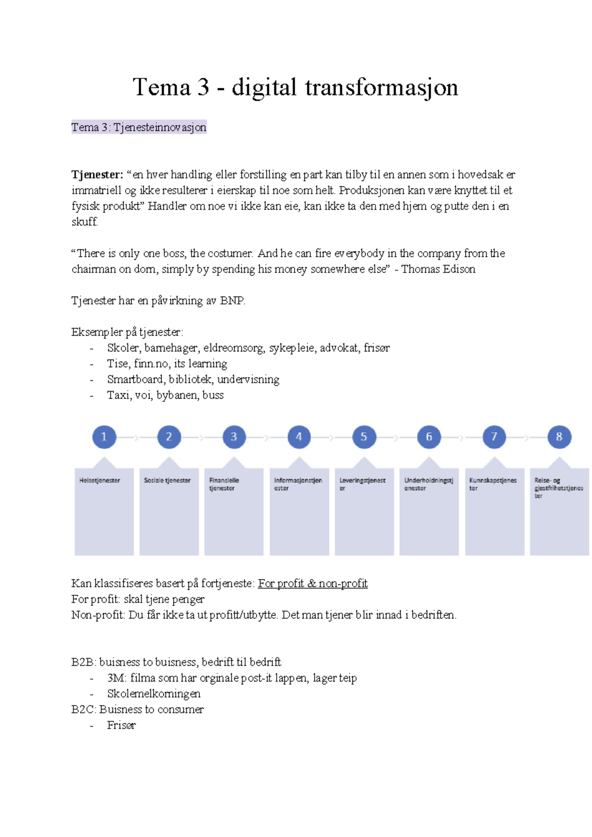 Tema 3 - tjenesteinnovasjon - Tema 3 - digital transformasjon Tema 3: Tjenesteinnovasjon ...