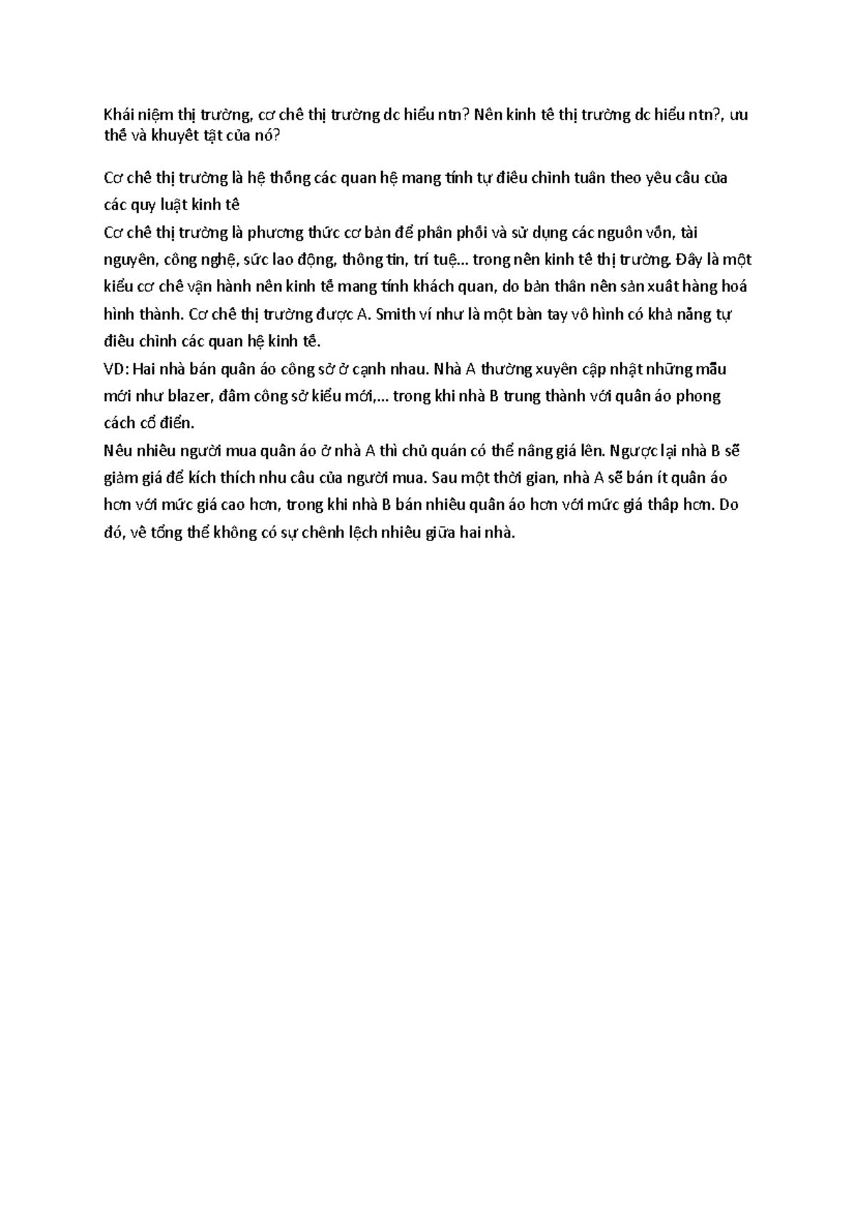 KTCT. THỊ TRƯỜNG - Khái ni m th tr ng, c chếế th tr ng dc hi u ntn? Nếền kinh tếế ...