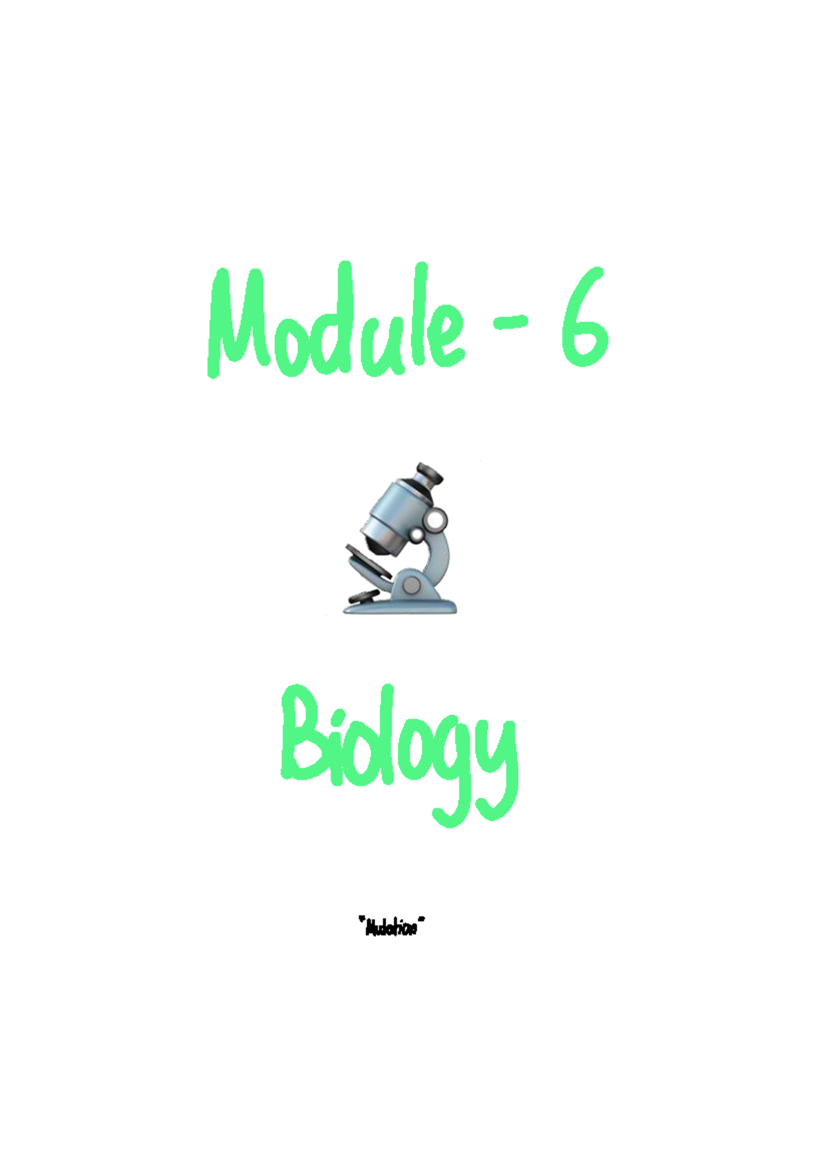 Module 6 - Biology Summary Notes on Mutations and Mutagens - Studocu