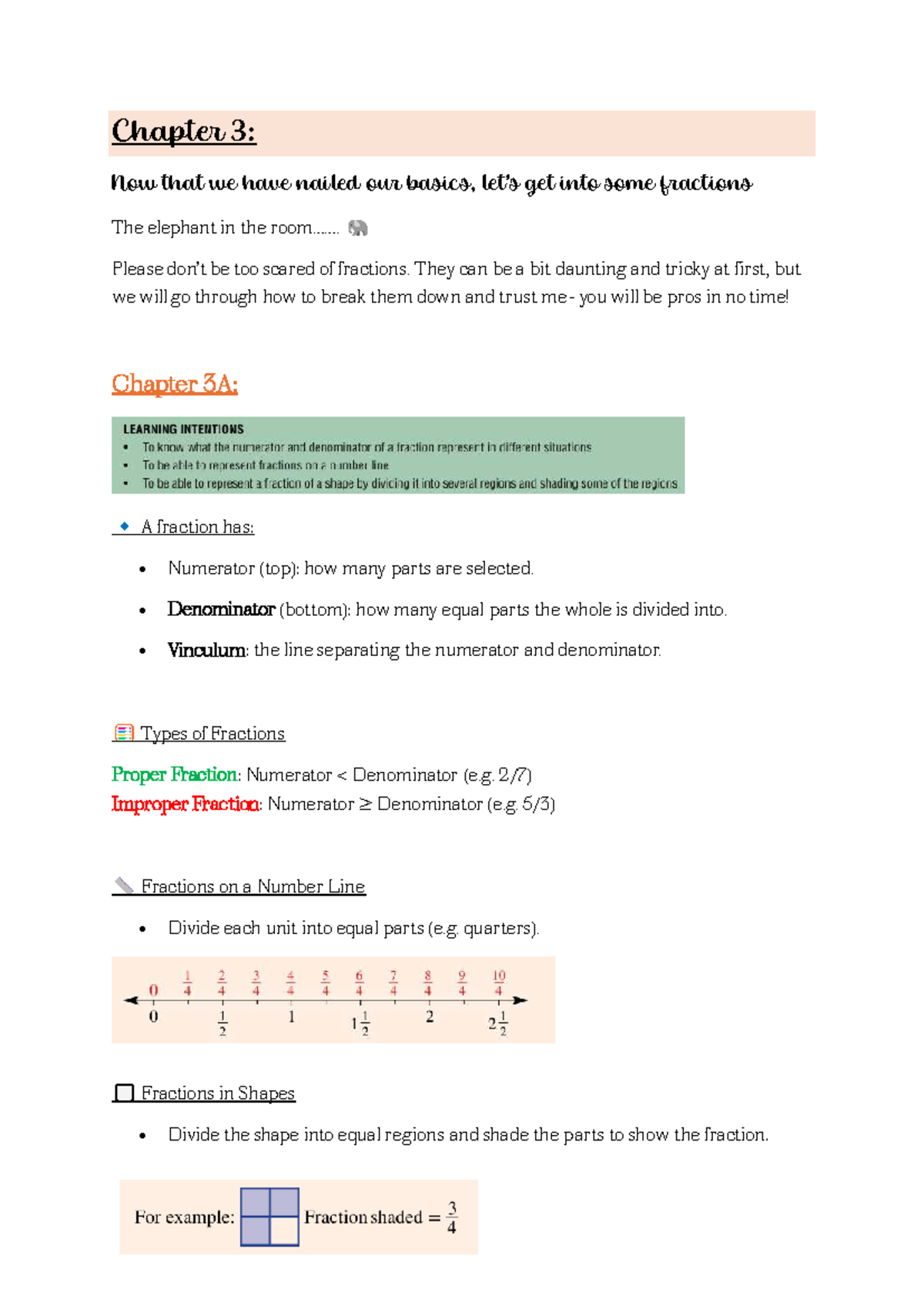 Chapter 3: Understanding Fractions - Basics to Advanced Concepts - Studocu