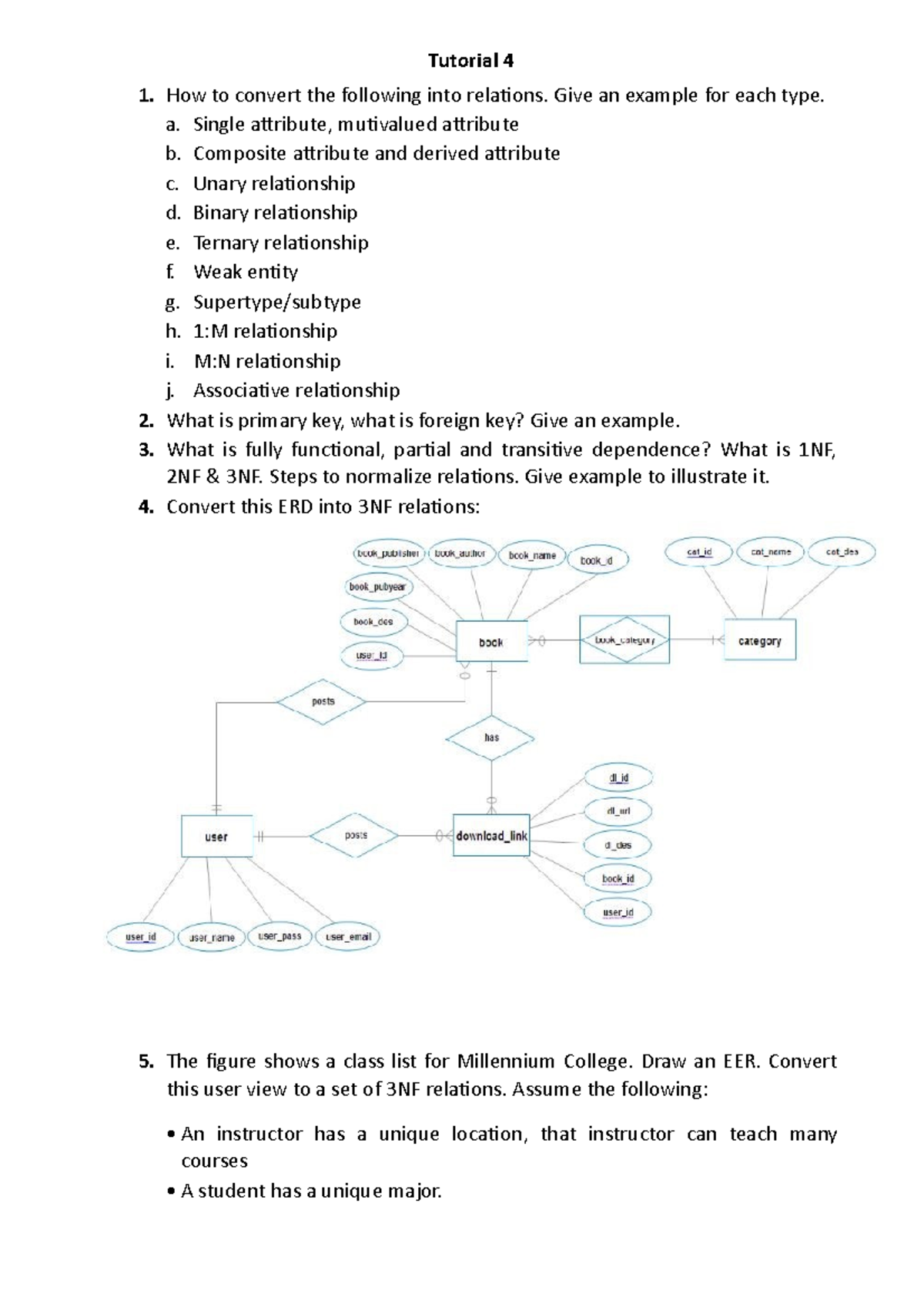 Tut 4 - Solutions for Relational Models and Normalization - Studocu