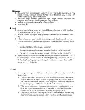 Soal eksi4203 tmk3 3 - tugas tmk - EKSI4203- 1 dari 1 NASKAH TUGAS MATA KULIAH UNIVERSITAS ...