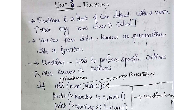 UNIT 3 Functions: Understanding Parameters, Return Values, and Recursion - Studocu