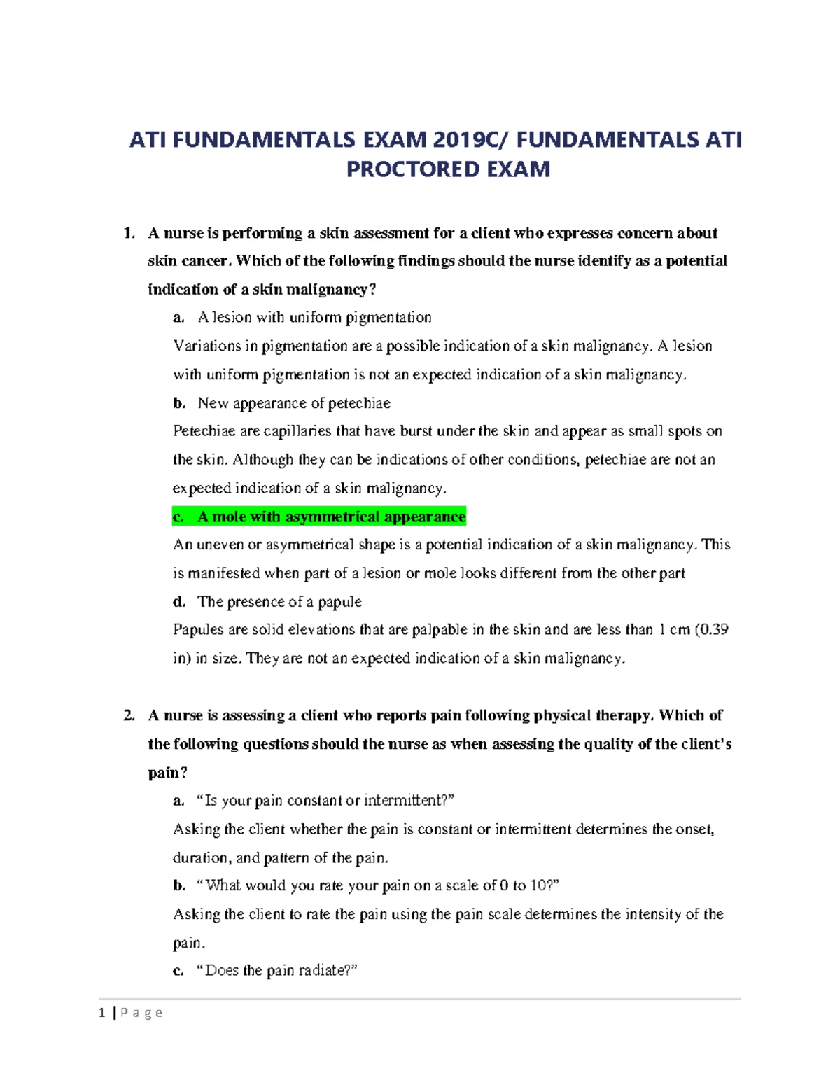 ATI Course 55: Pressure Injury and Wound Management Notes - Studocu