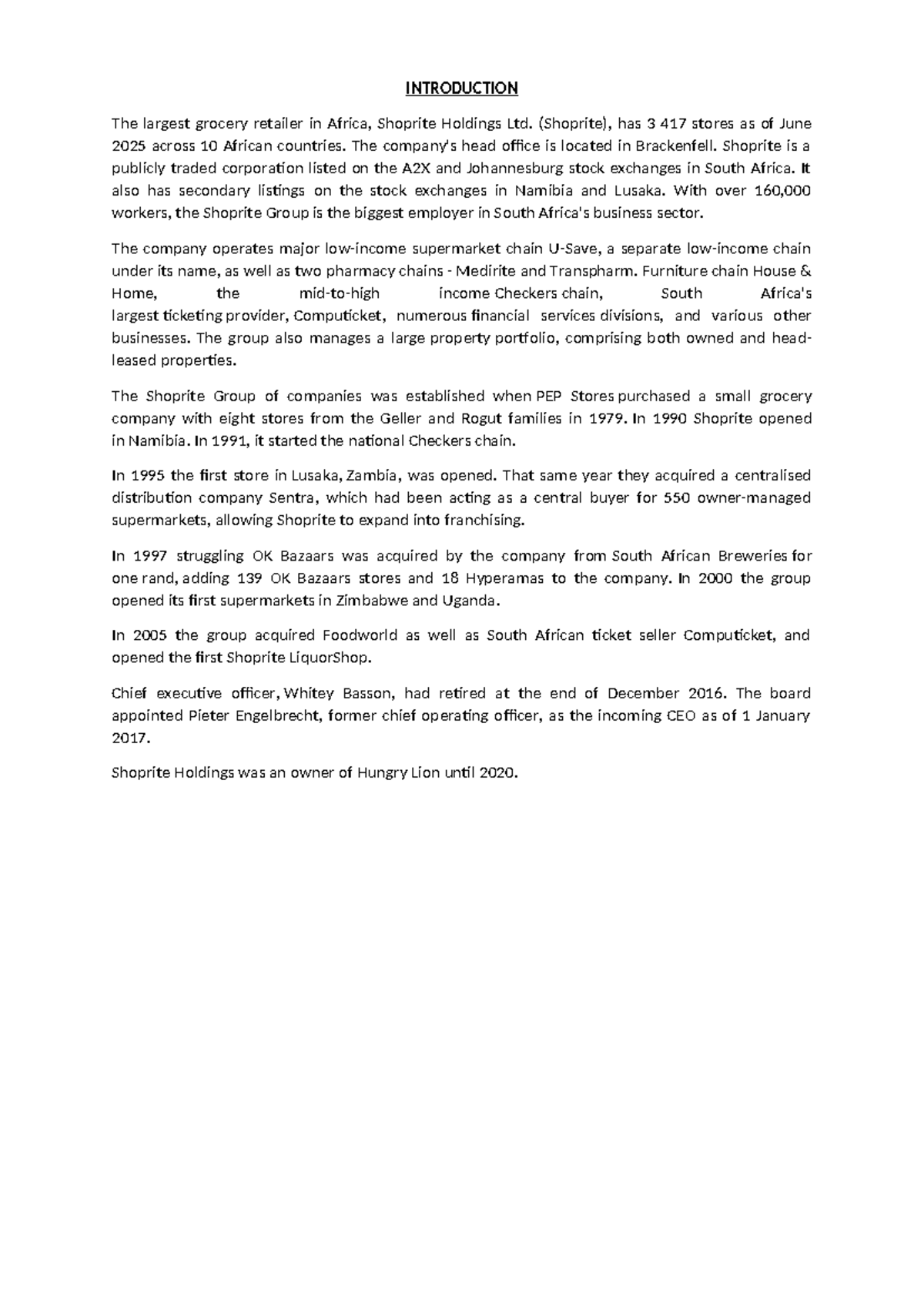 Business Studies Gr 12 2025: Shoprite's Commitment to Human Rights and ...