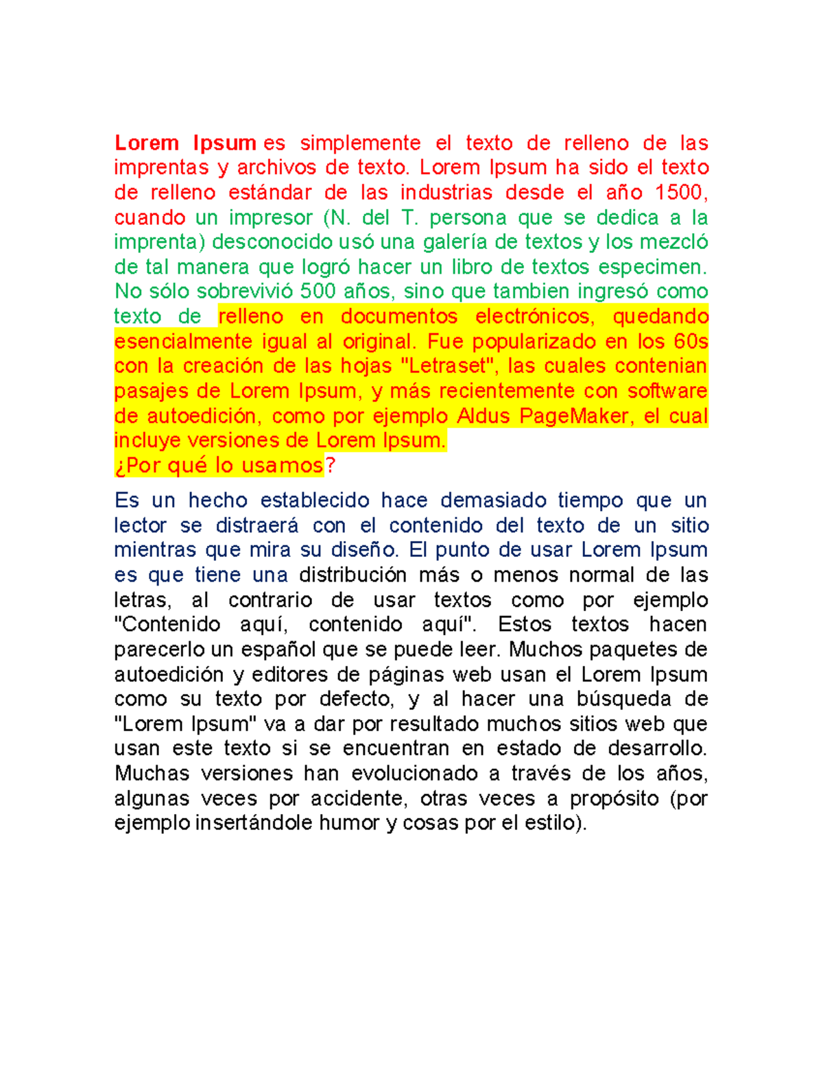 Estudio sobre el uso de Lorem Ipsum en diseño y edición - Studocu