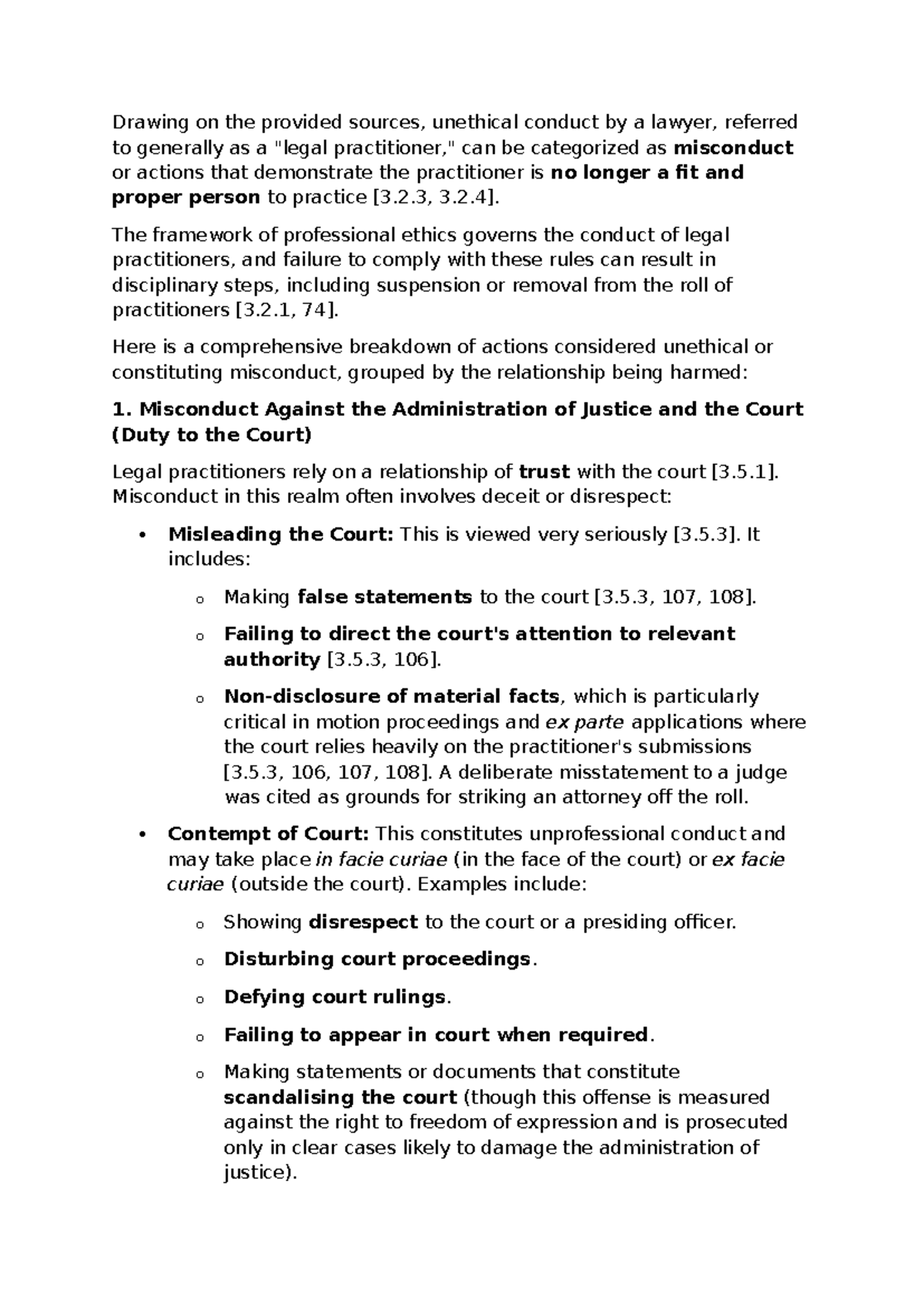 Legal Ethics (LAW 101): Understanding Unethical Conduct in Law Practice ...