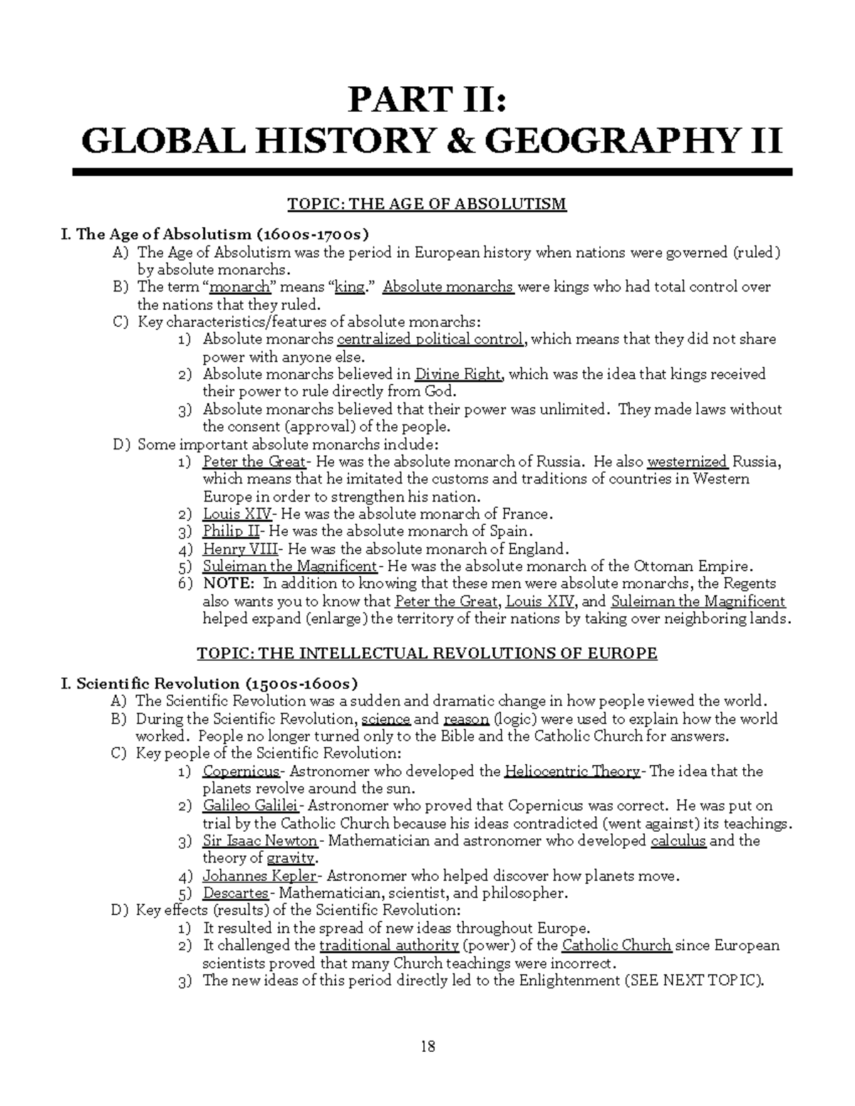 Global History II: Key Events and Their Impact Review Guide - Studocu