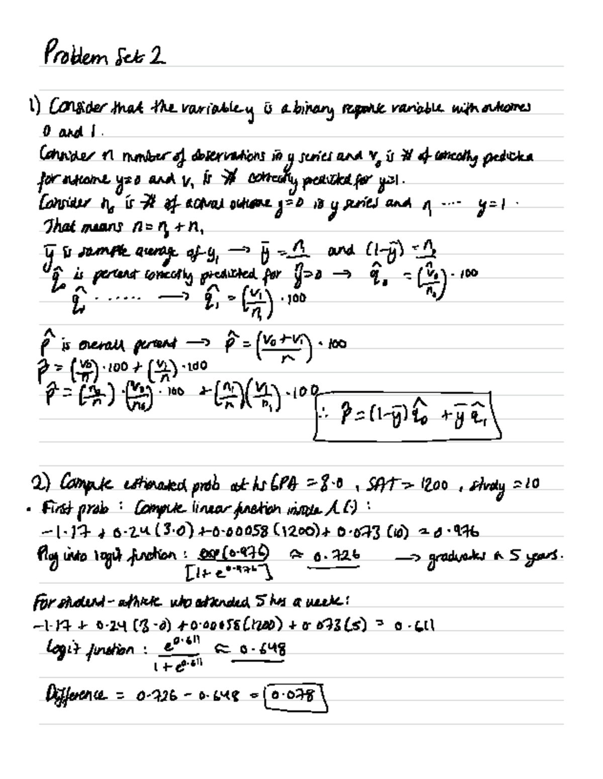 Tutorial Assignment Problem set 2 - Problem set 2 Consider that the ...