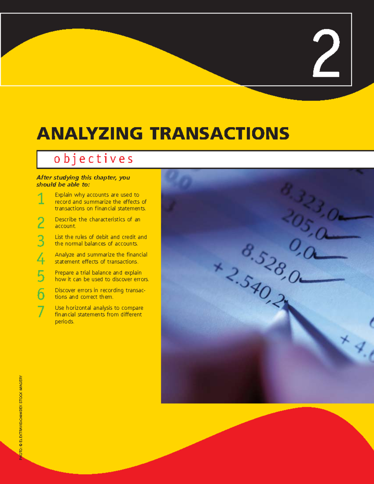 Chapter 2: ANALYZING TRANSACTIONS - objectives 2 ANALYZING TRANSACTIONS ...