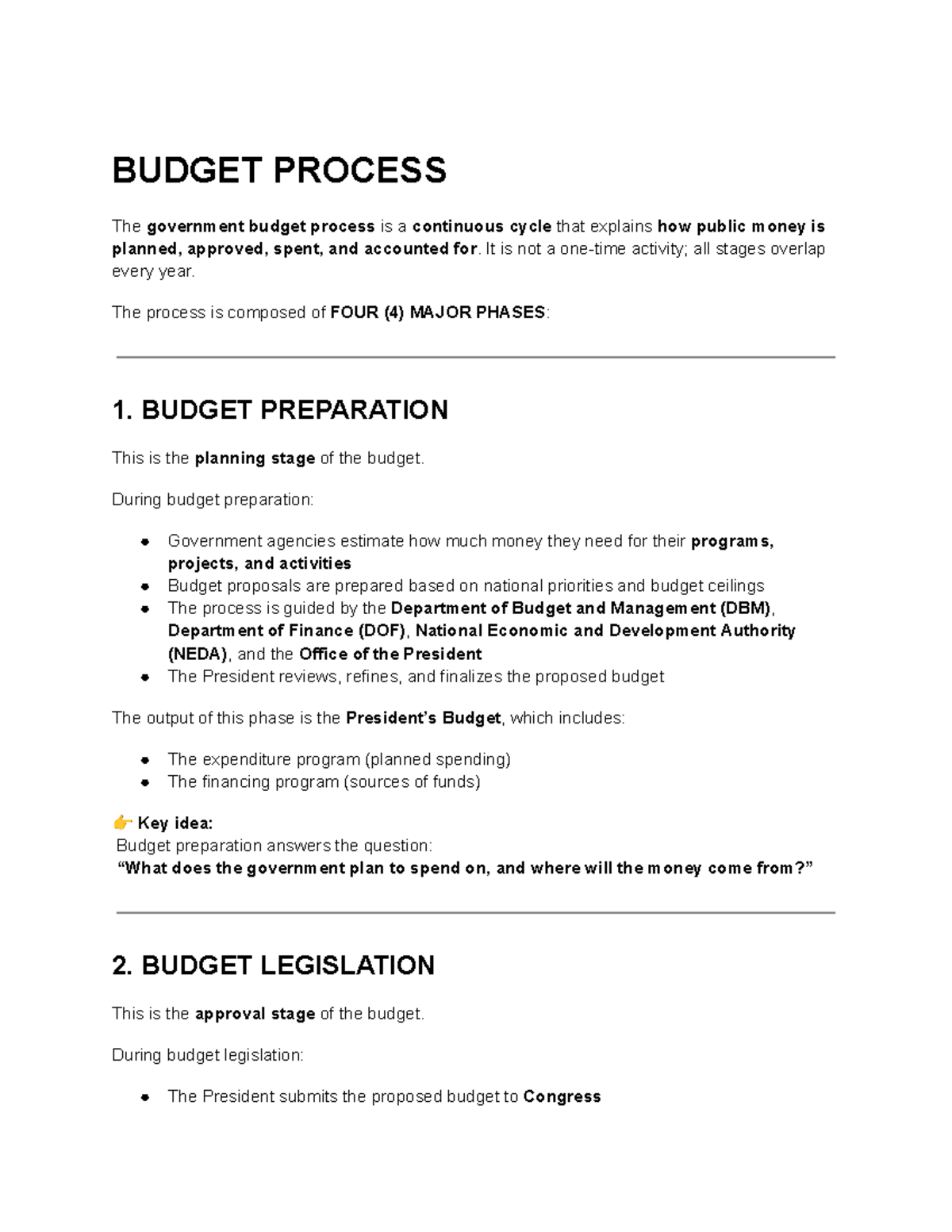 BUDGET PROCESS: Understanding the 4 Phases of Government Budgeting ...