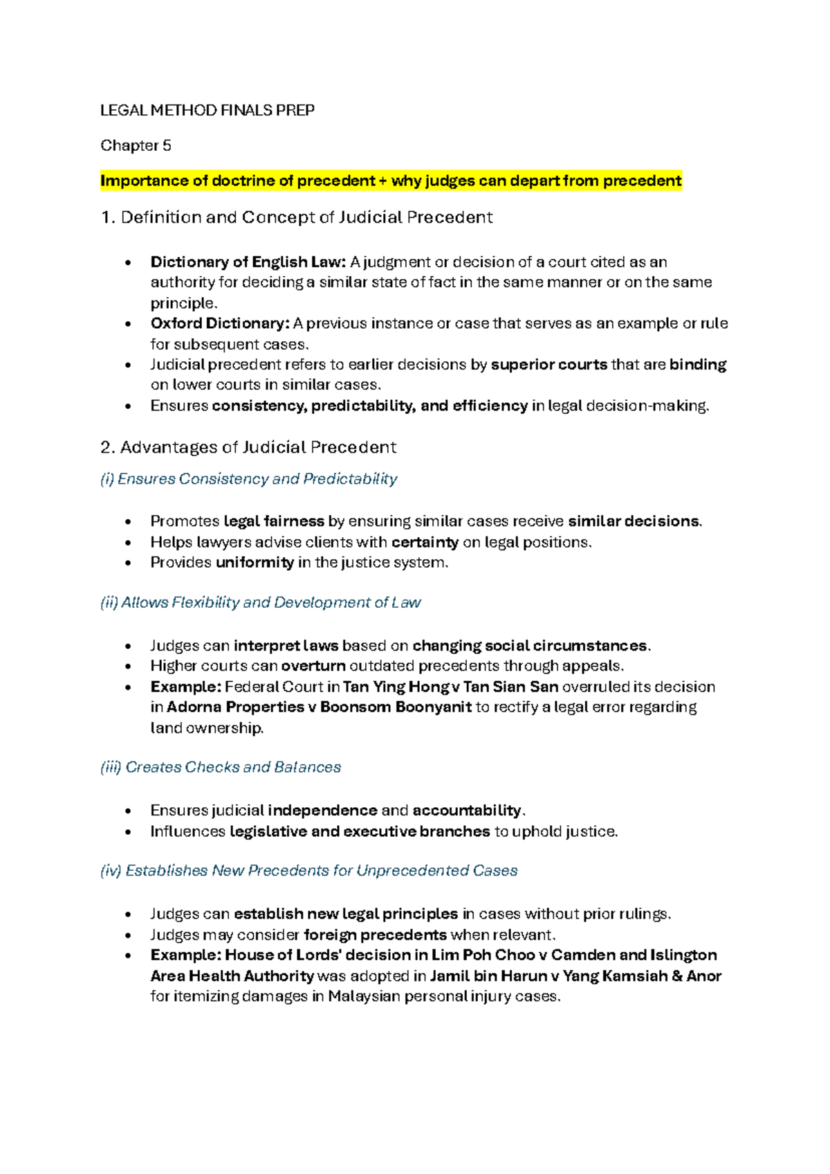 CHAP 5 Legal Method Finals PREP - LEGAL METHOD FINALS PREP Chapter 5 ...