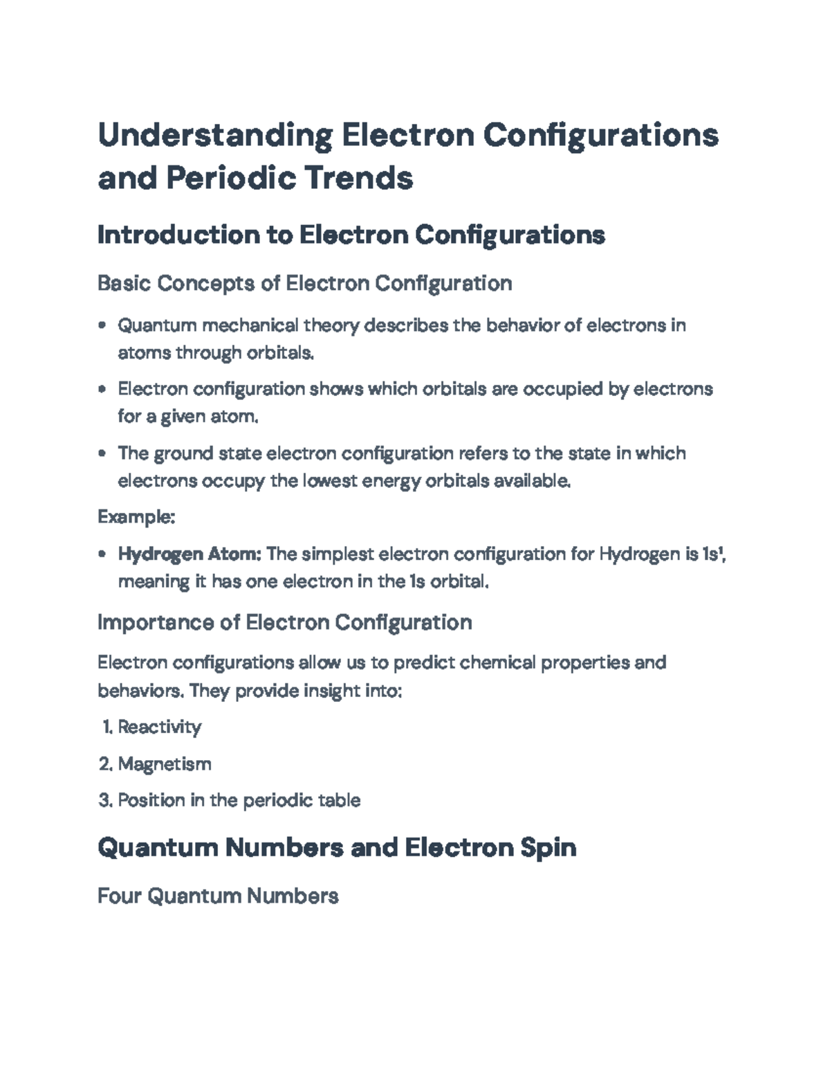 Understanding Electron Configurations and Periodic Trends in Chemistry ...