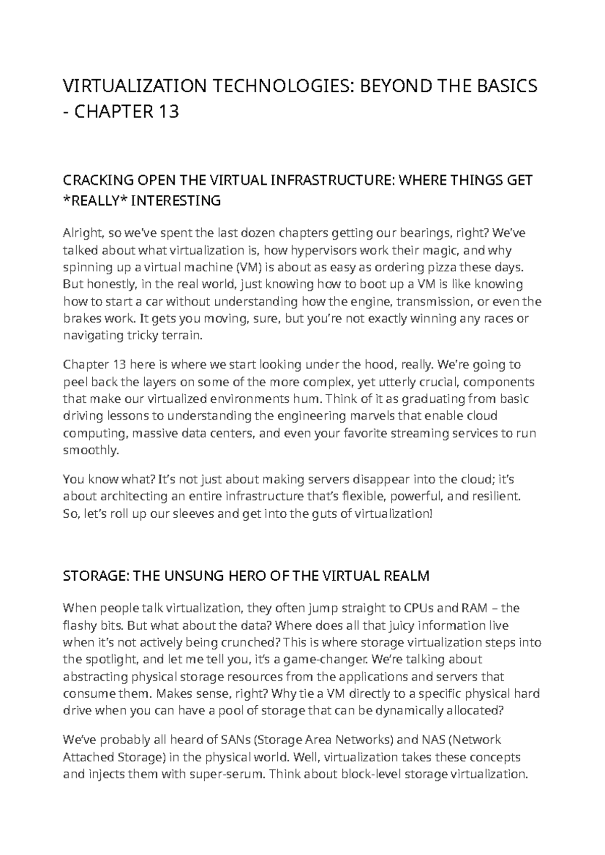 Virtualization Technologies: Deep Dive into Chapter 13 Insights - Studocu