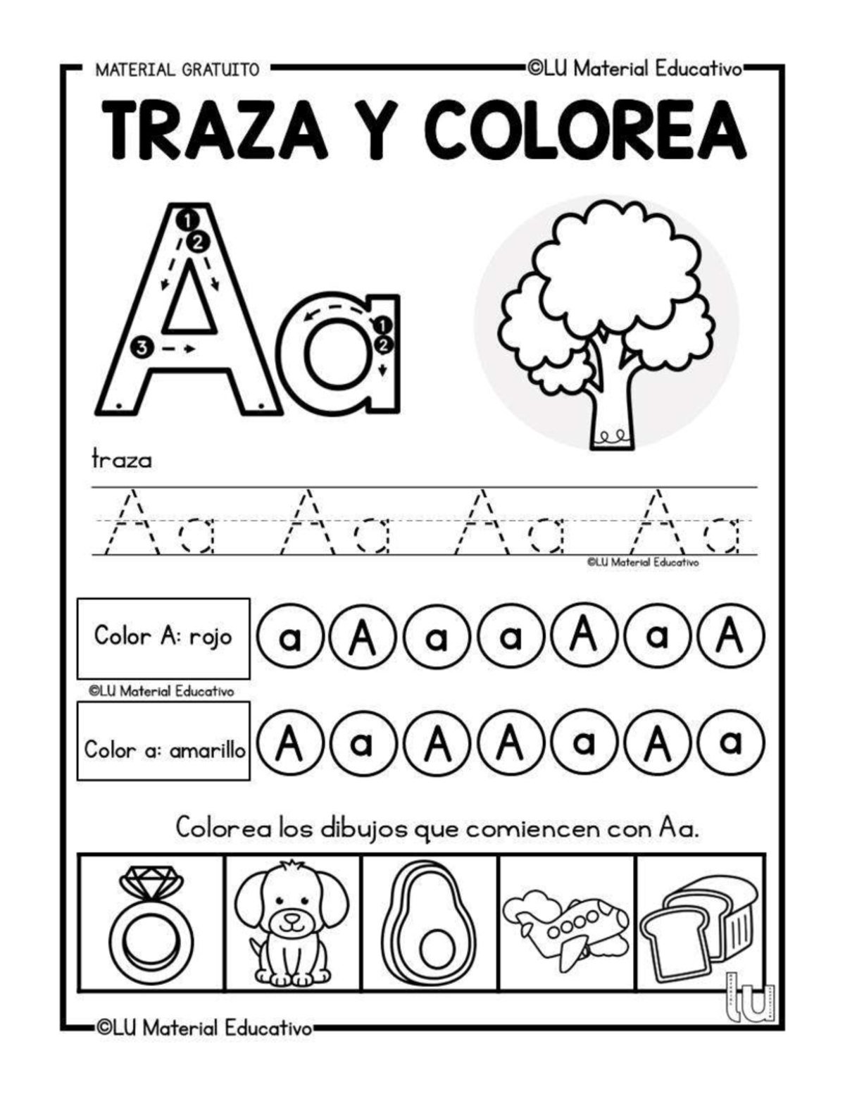 Traza y Colorea ABC - Material Educativo Gratuito - Studocu