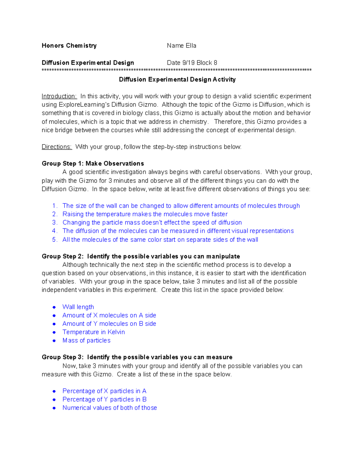 Ella Humphreys - Diffusion Experimental Design - 8502604 - Honors ...