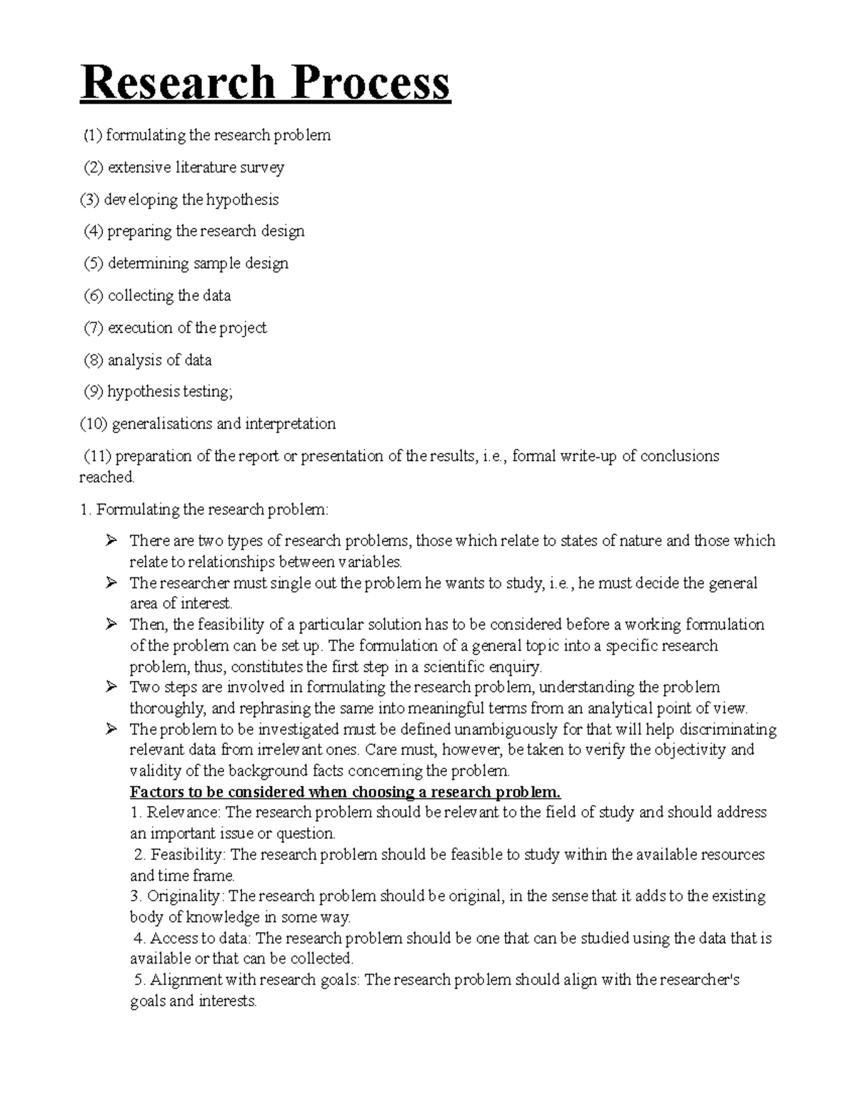 Research Process (1) - Formulating Problems, Literature, Hypotheses ...